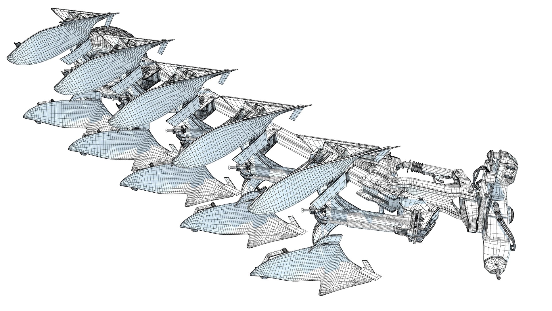 3D Semi Mounted Plough - TurboSquid 1638638