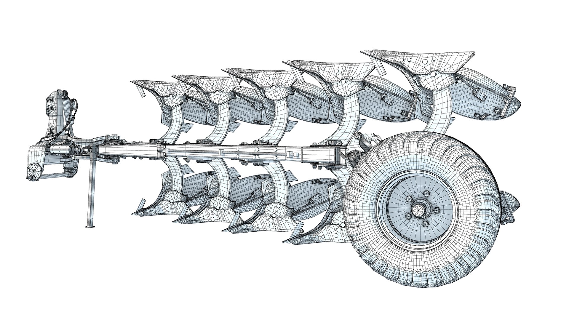 3D Semi Mounted Plough - TurboSquid 1638638
