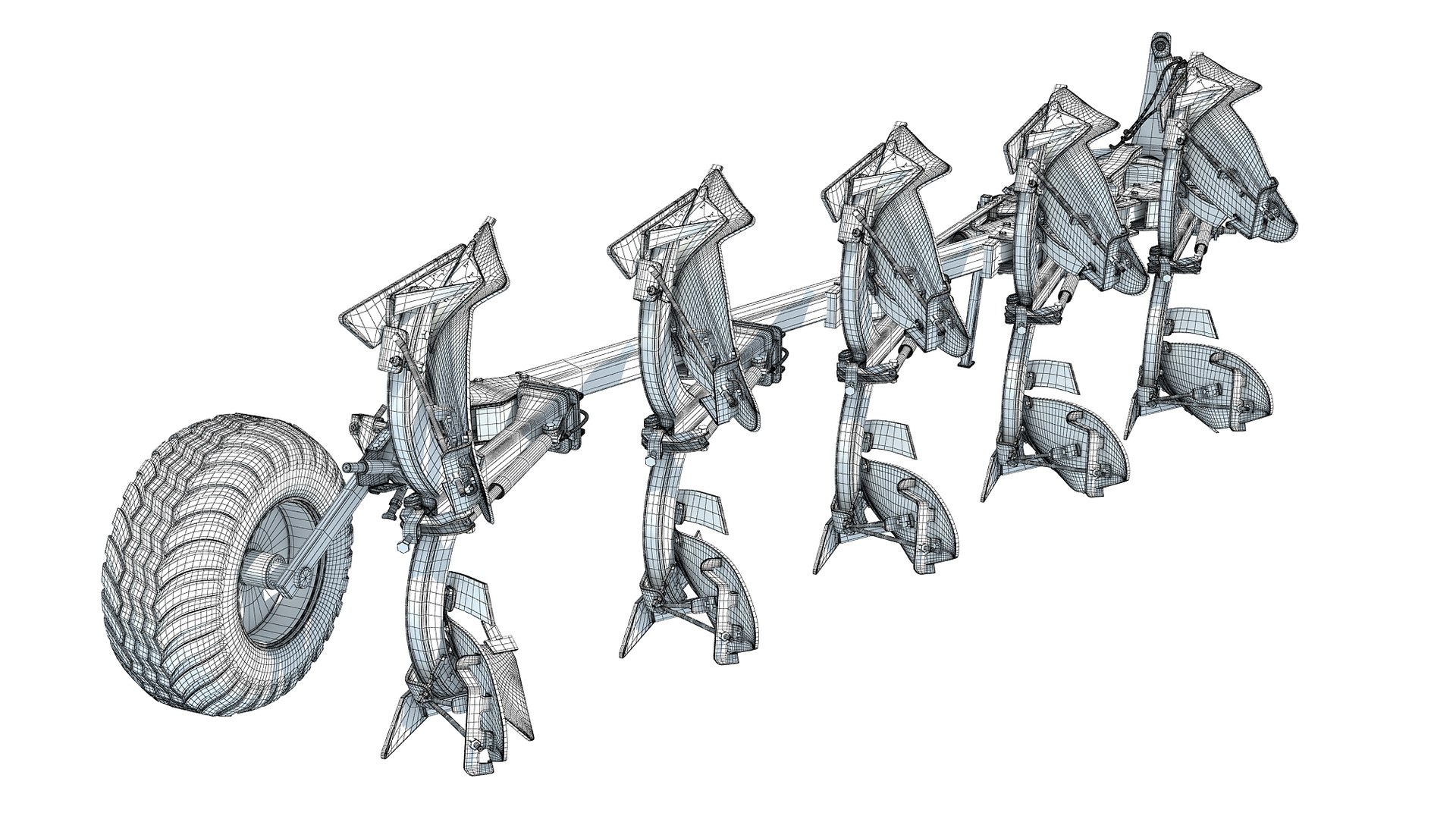 3D Semi Mounted Plough - TurboSquid 1638638