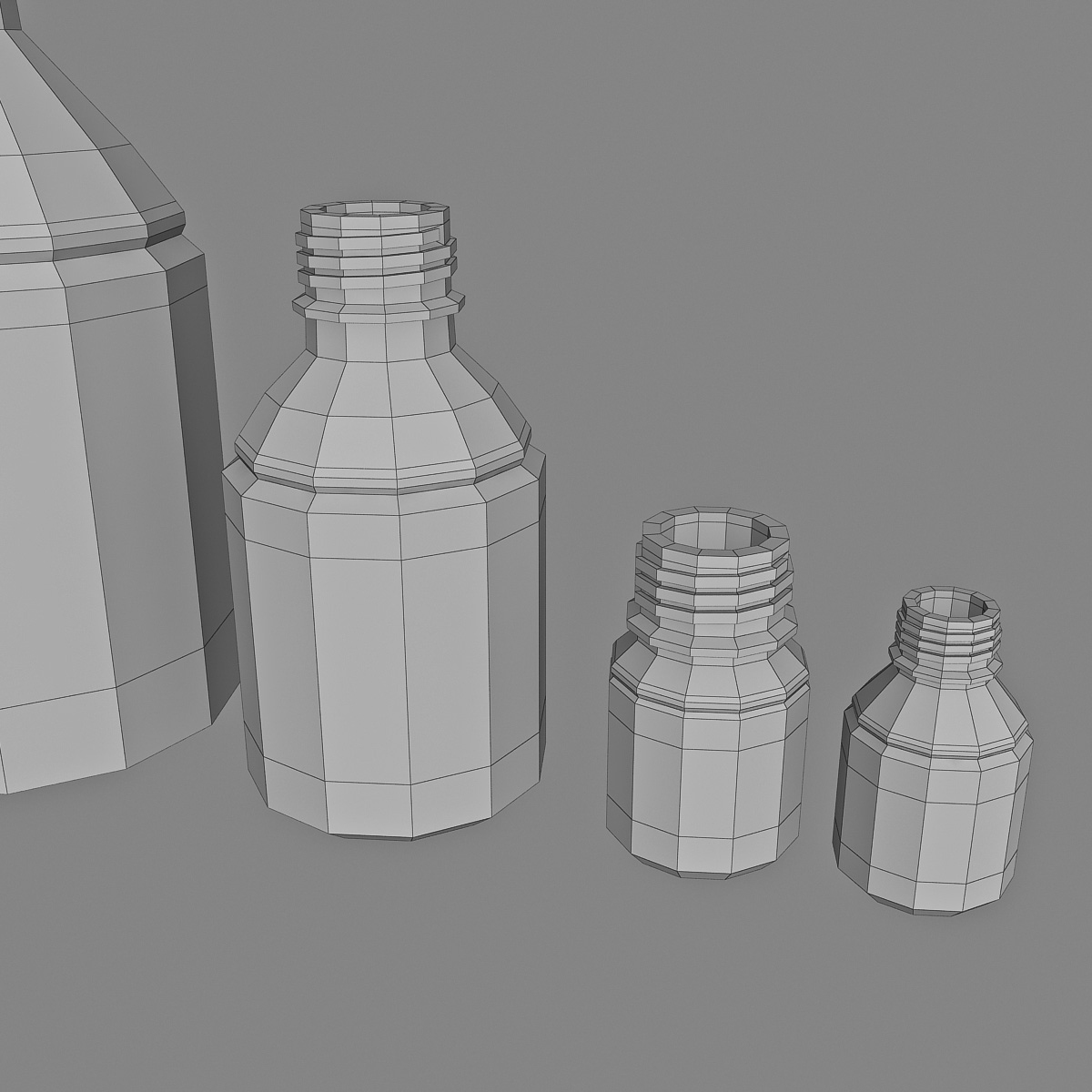 3d model lab bottles