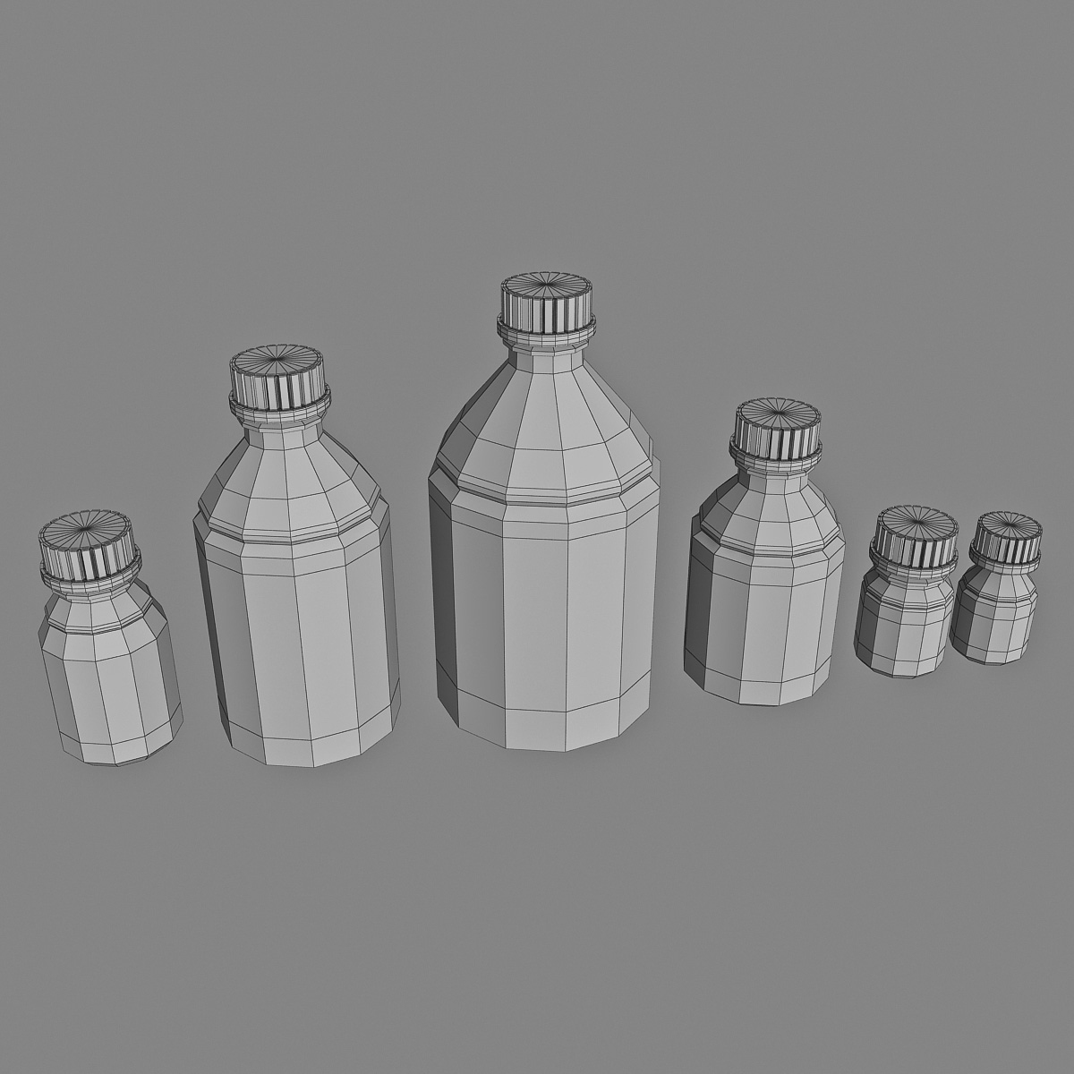 3d model lab bottles