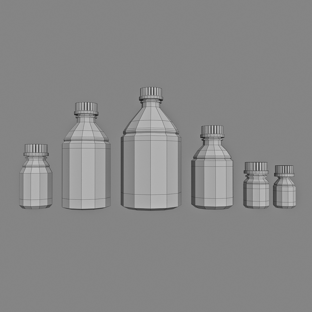 3d model lab bottles