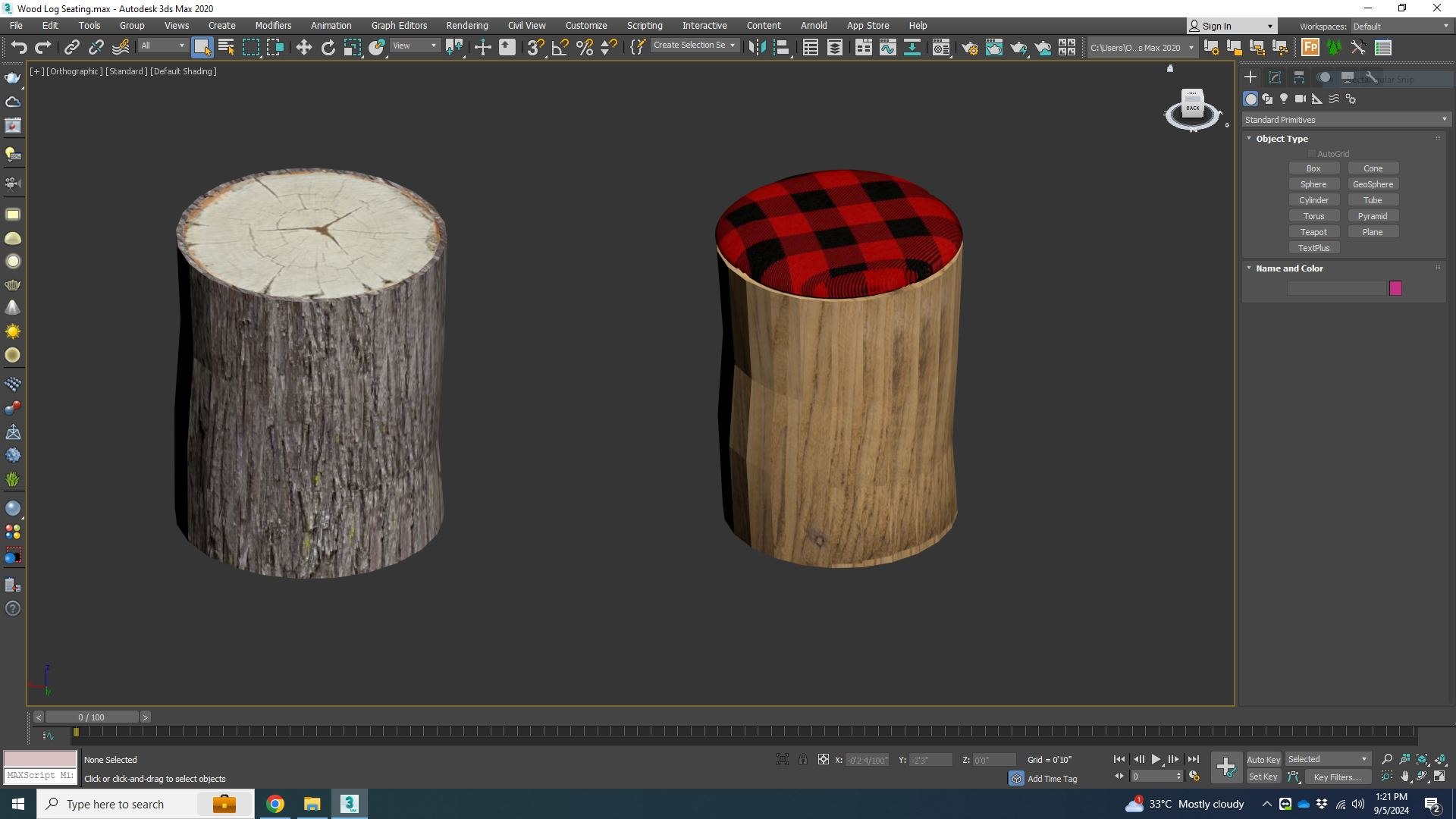 3D Wood Log Seating - TurboSquid 2277238