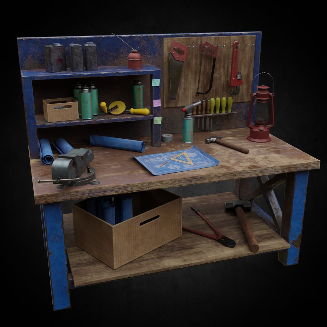 Gameready Workbench 3D Model - TurboSquid 1810350