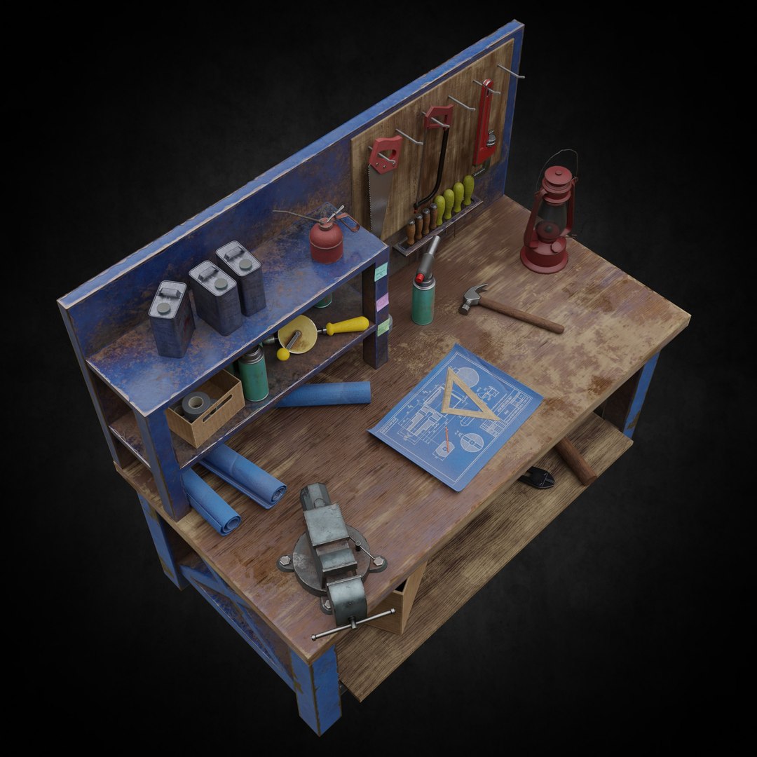 Gameready Workbench 3D Model - TurboSquid 1810350