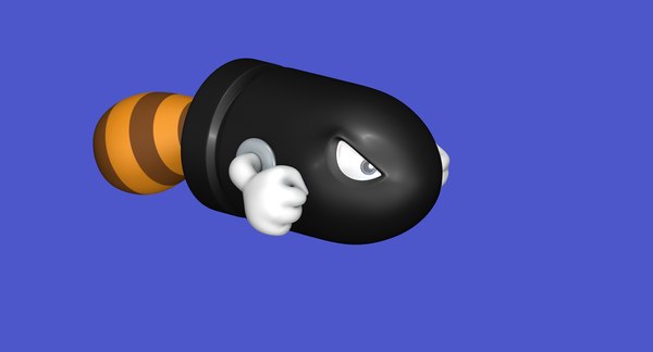 modelo 3d Tail Bullet Bill Super Mario Activos - TurboSquid 1367369