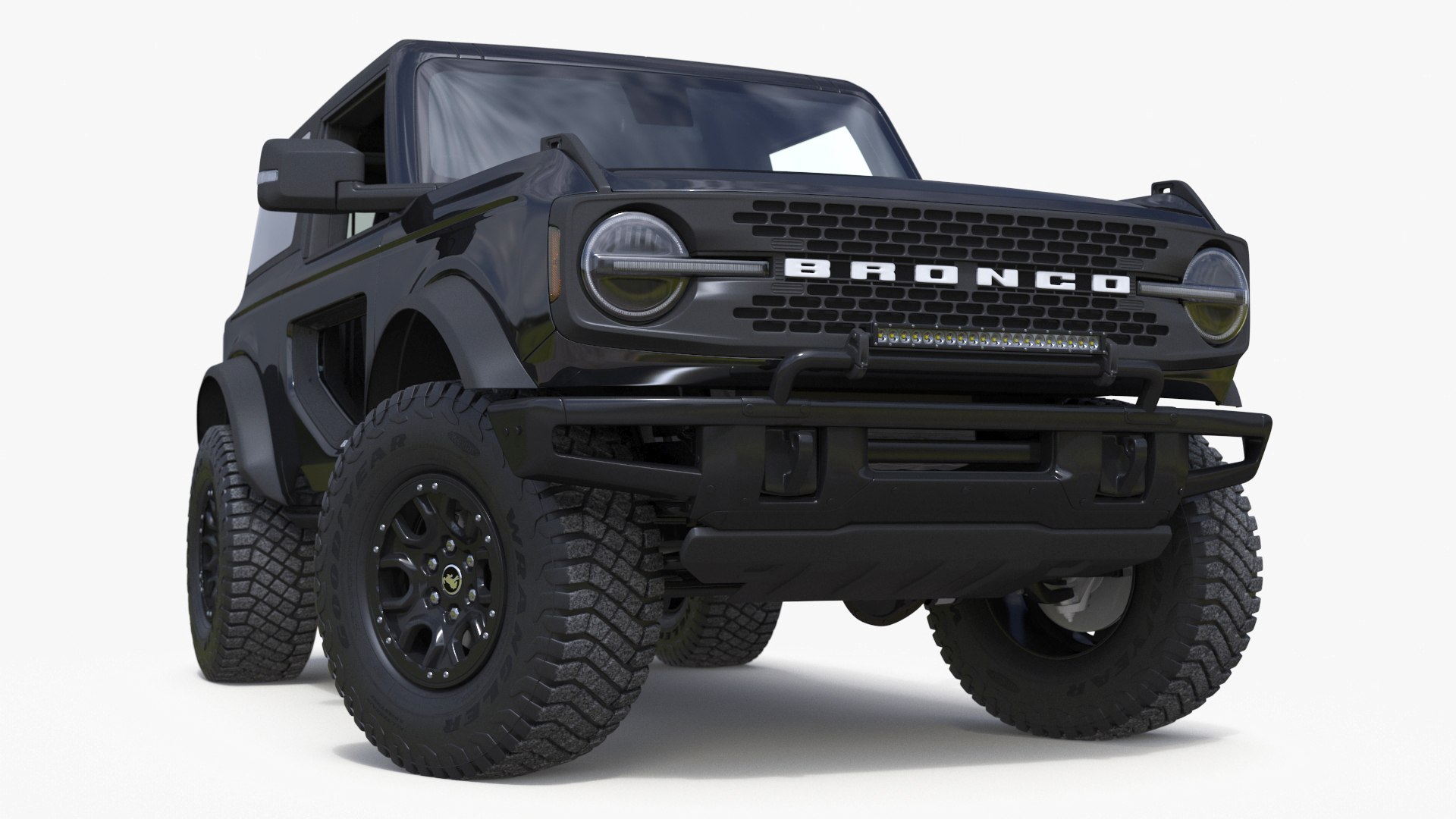 Ford Bronco Two Door 4X4 Shadow Black Rigged 3D Model - TurboSquid 2321600