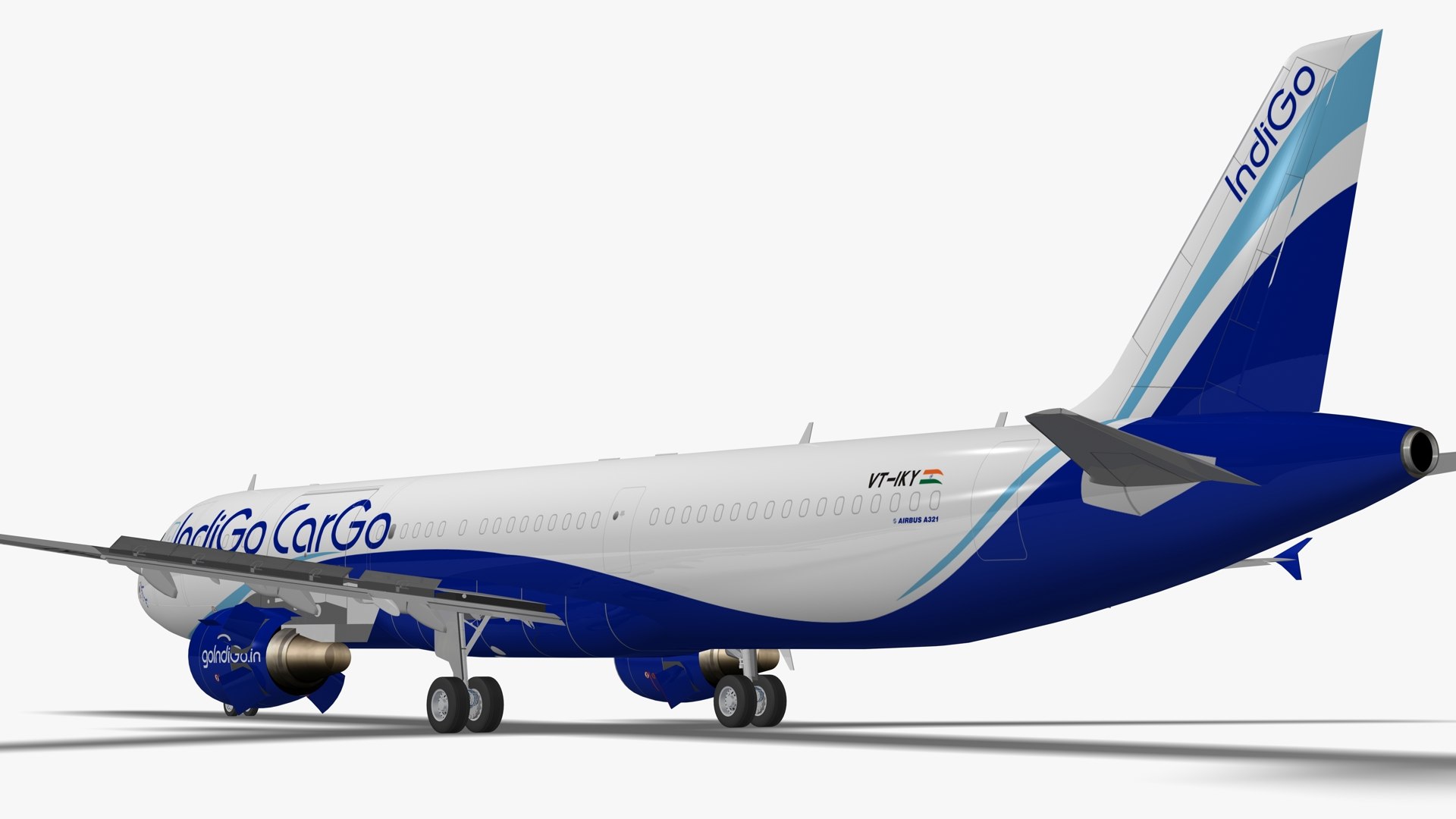 Airbus A321-211P2F IndiGo Cargo 3D Model - TurboSquid 2316069