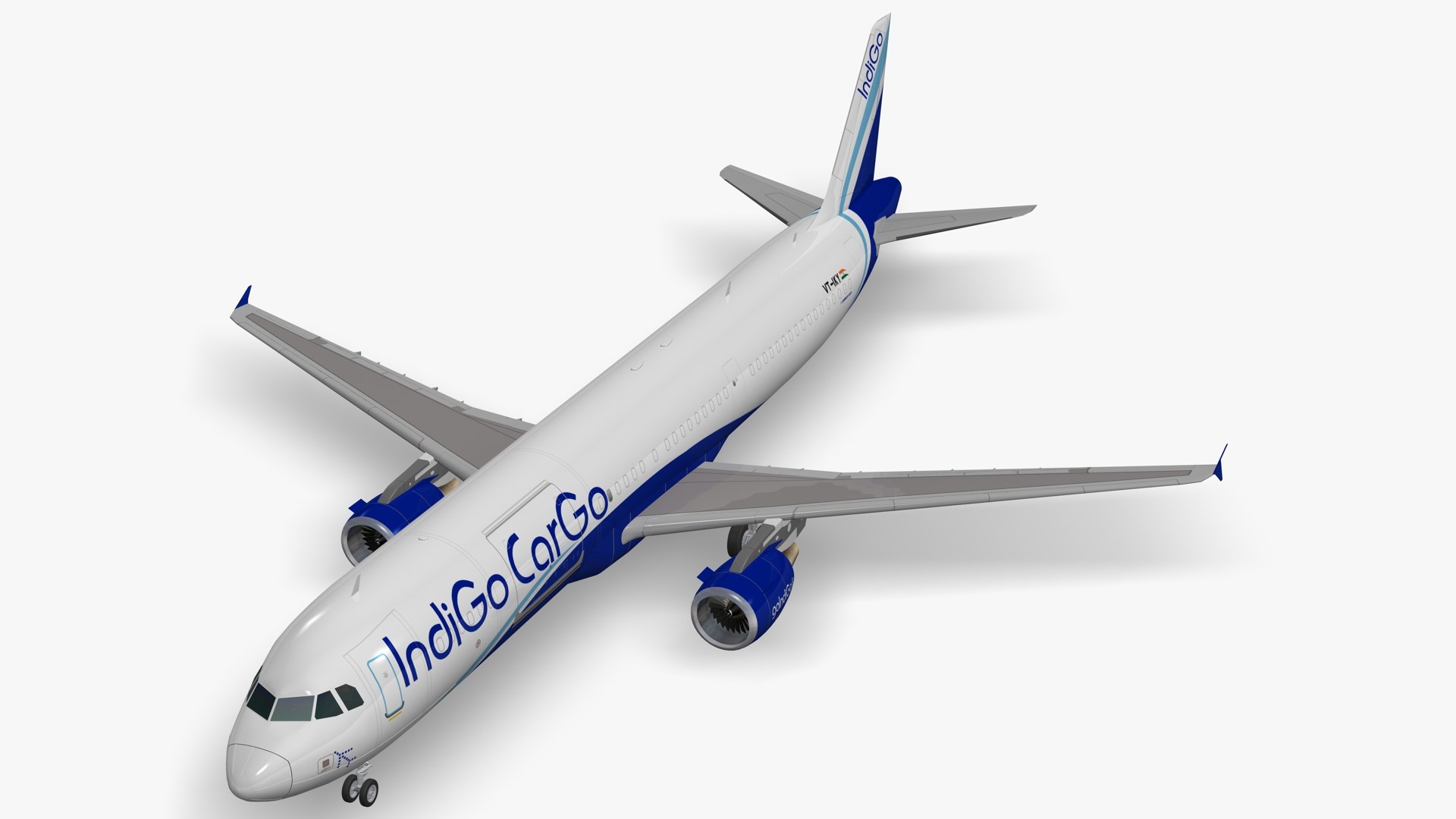 Airbus A321-211P2F IndiGo Cargo 3D Model - TurboSquid 2316069