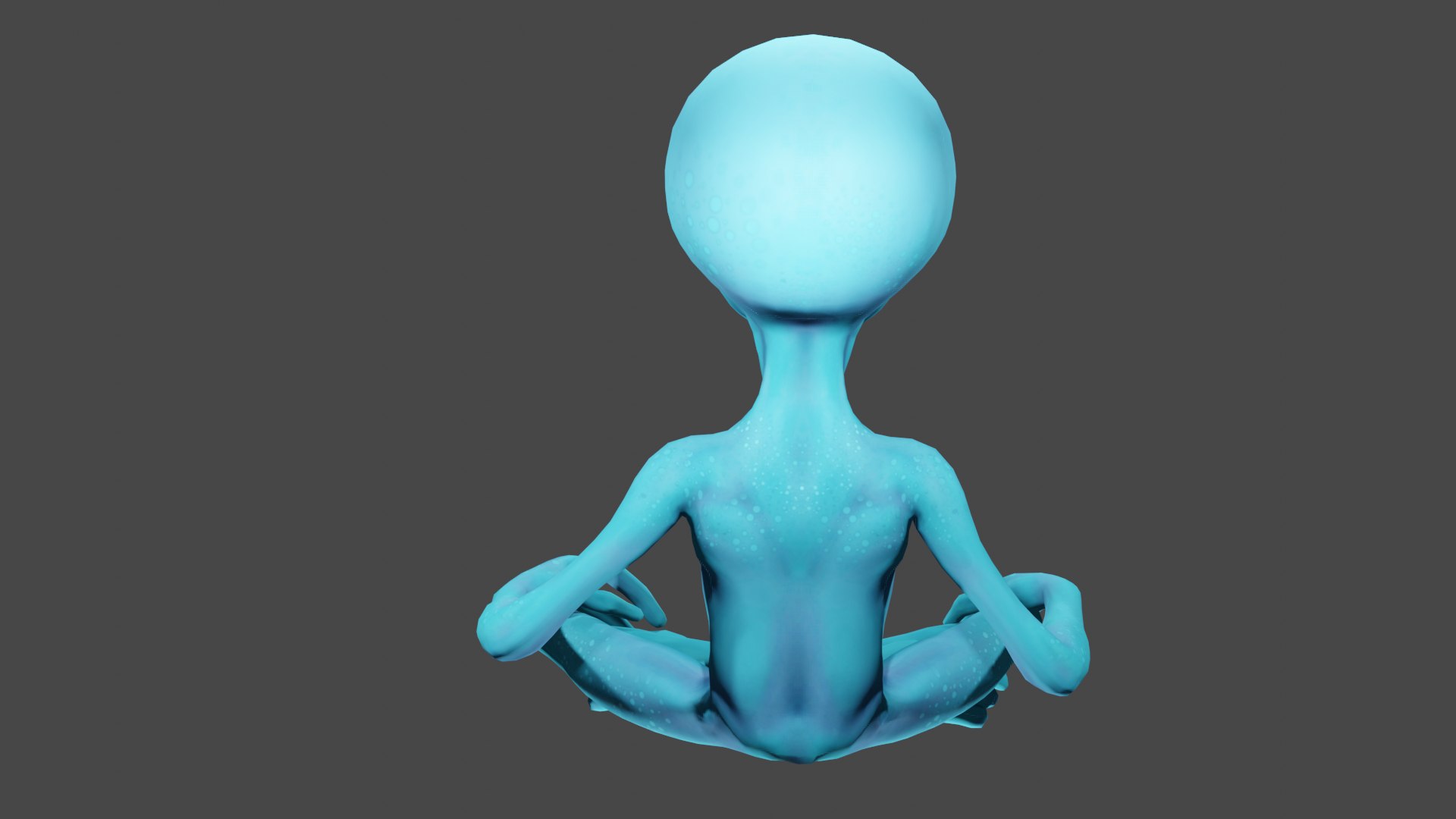 3D Sitting Alien - TurboSquid 2292414
