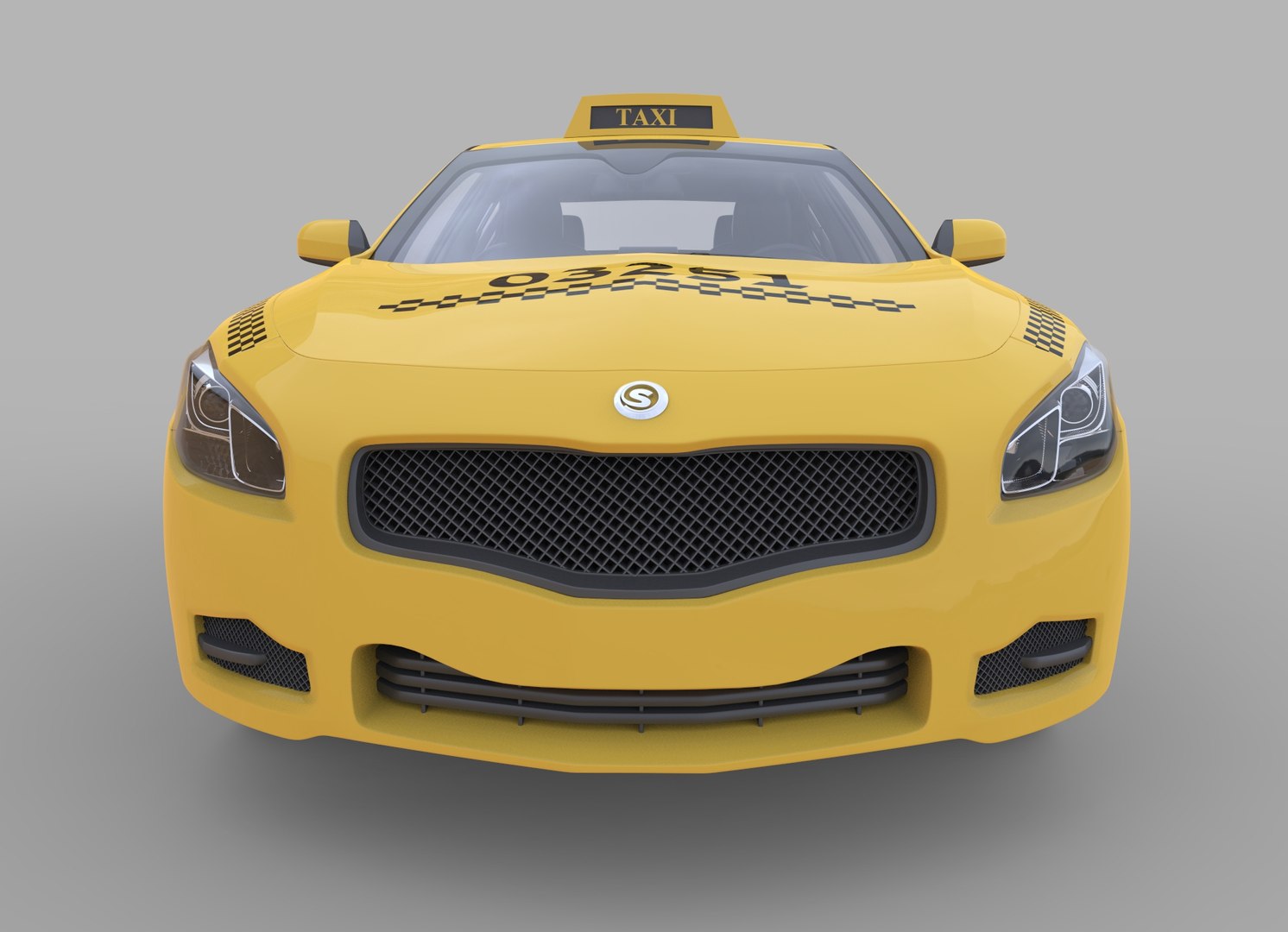 3d Generic Taxi Car Model