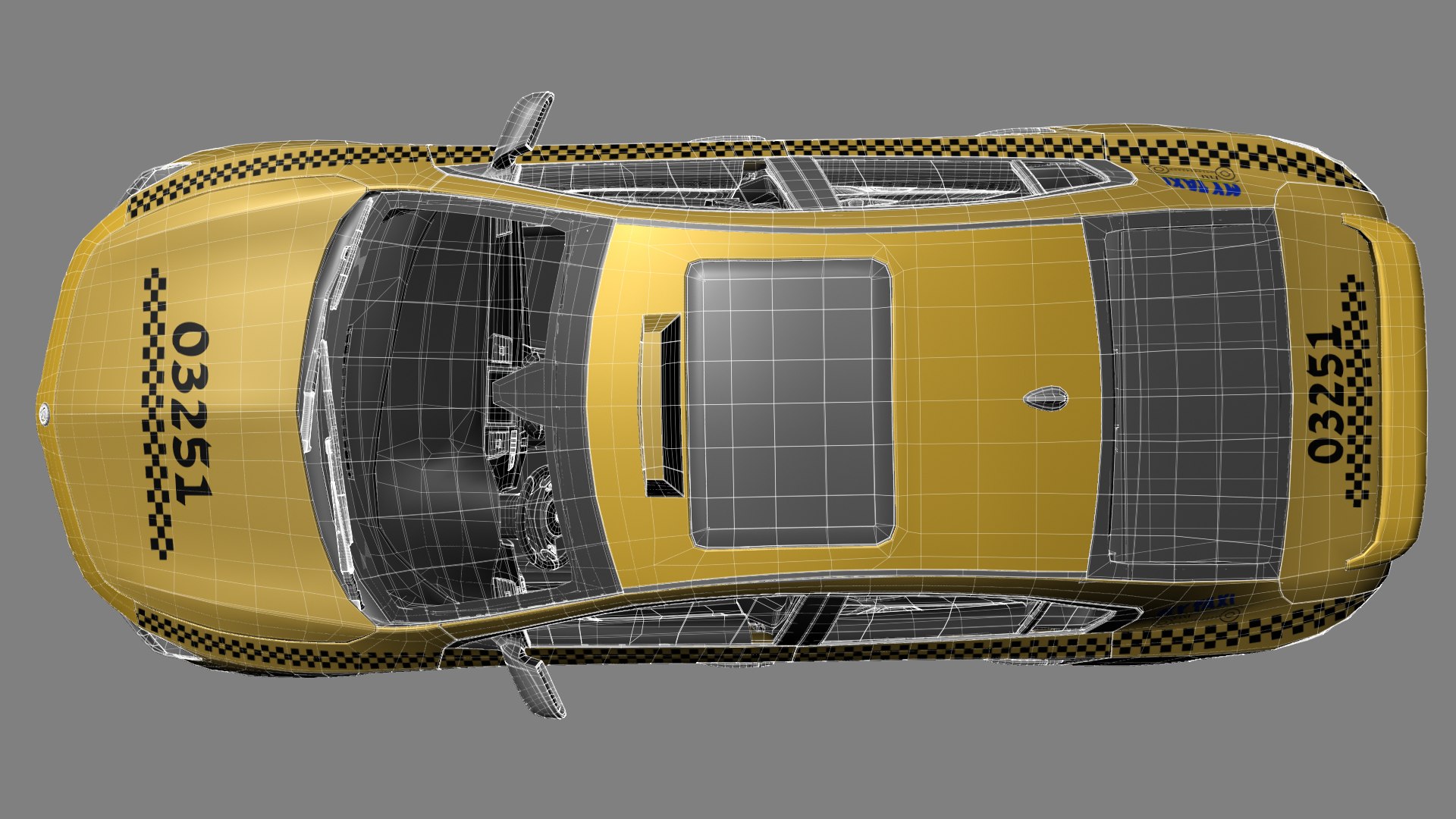 3d Generic Taxi Car Model