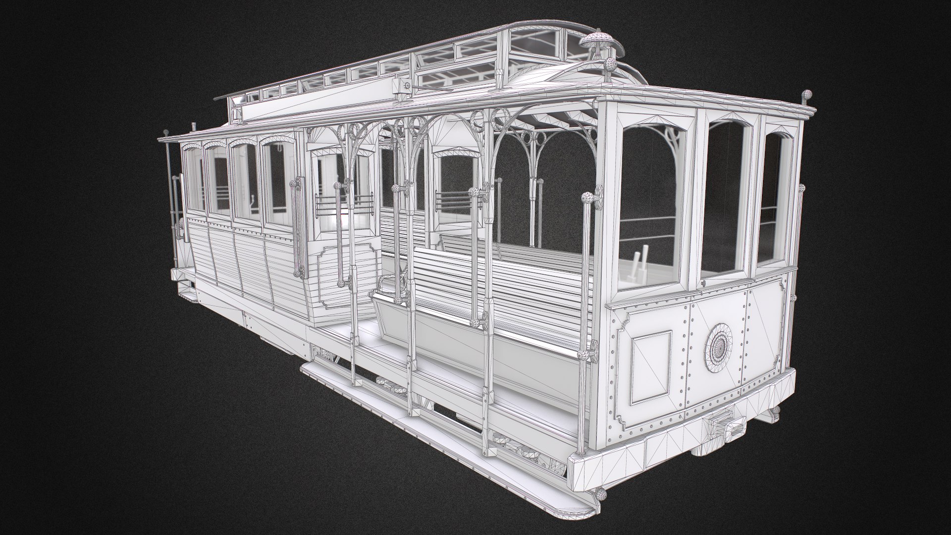 3D San Francisco Railway Cable Car - TurboSquid 1430882