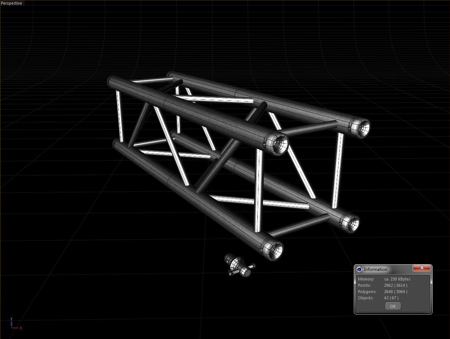 3ds Max Truss 1 Meter