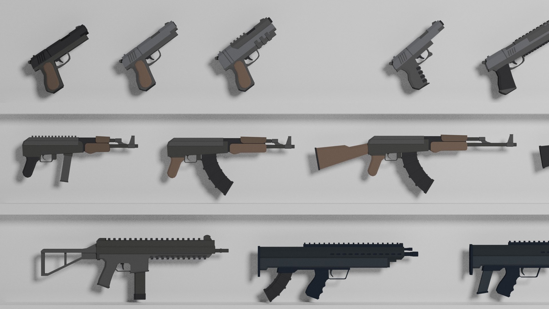Guns Pack Wenapons 3D Model - TurboSquid 1624728