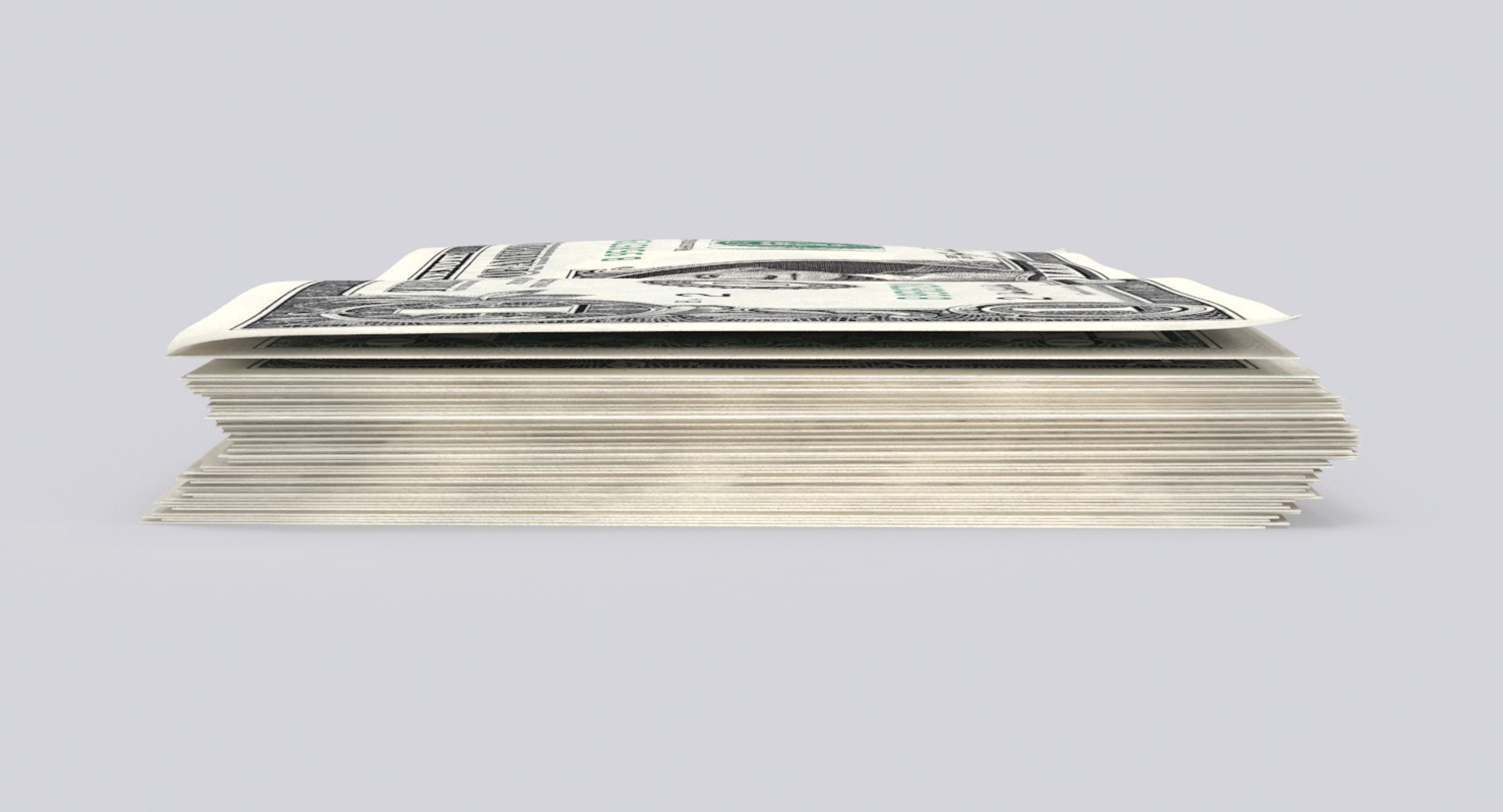 1 dollar bill stack 3d max