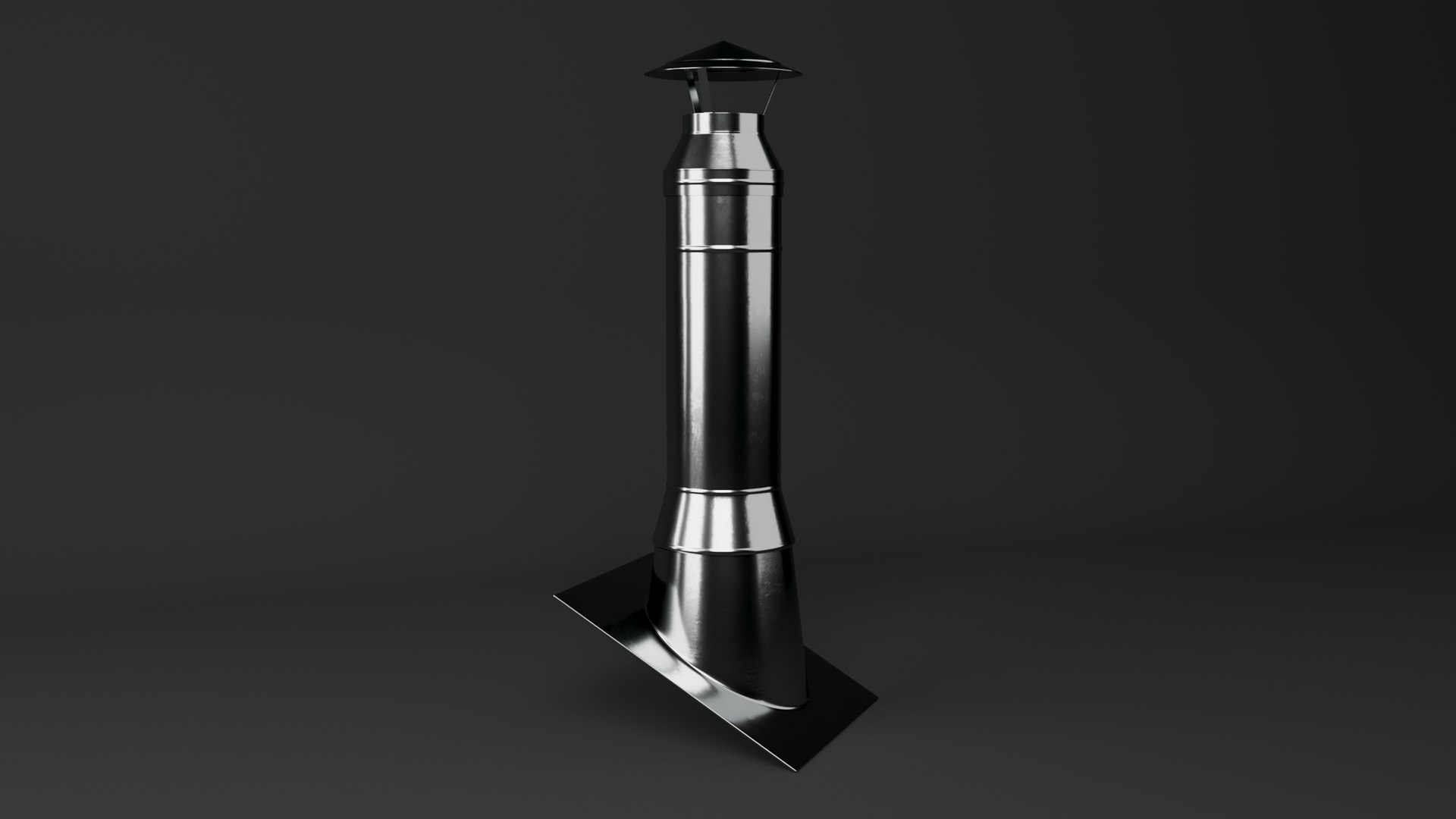3D Stainless Steel Chimney Corner Base Model - TurboSquid 2051115