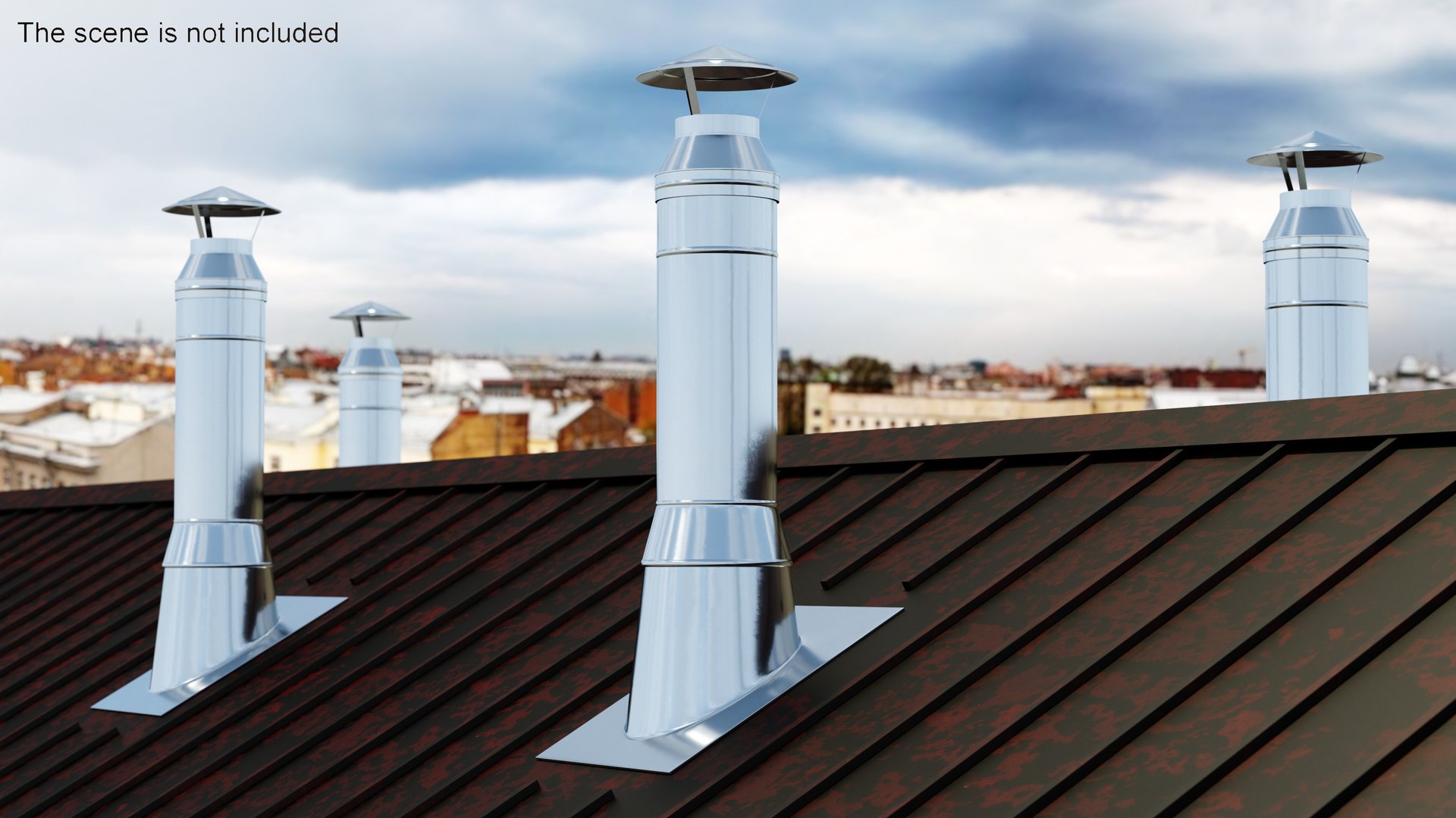 3D Stainless Steel Chimney Corner Base Model - TurboSquid 2051115