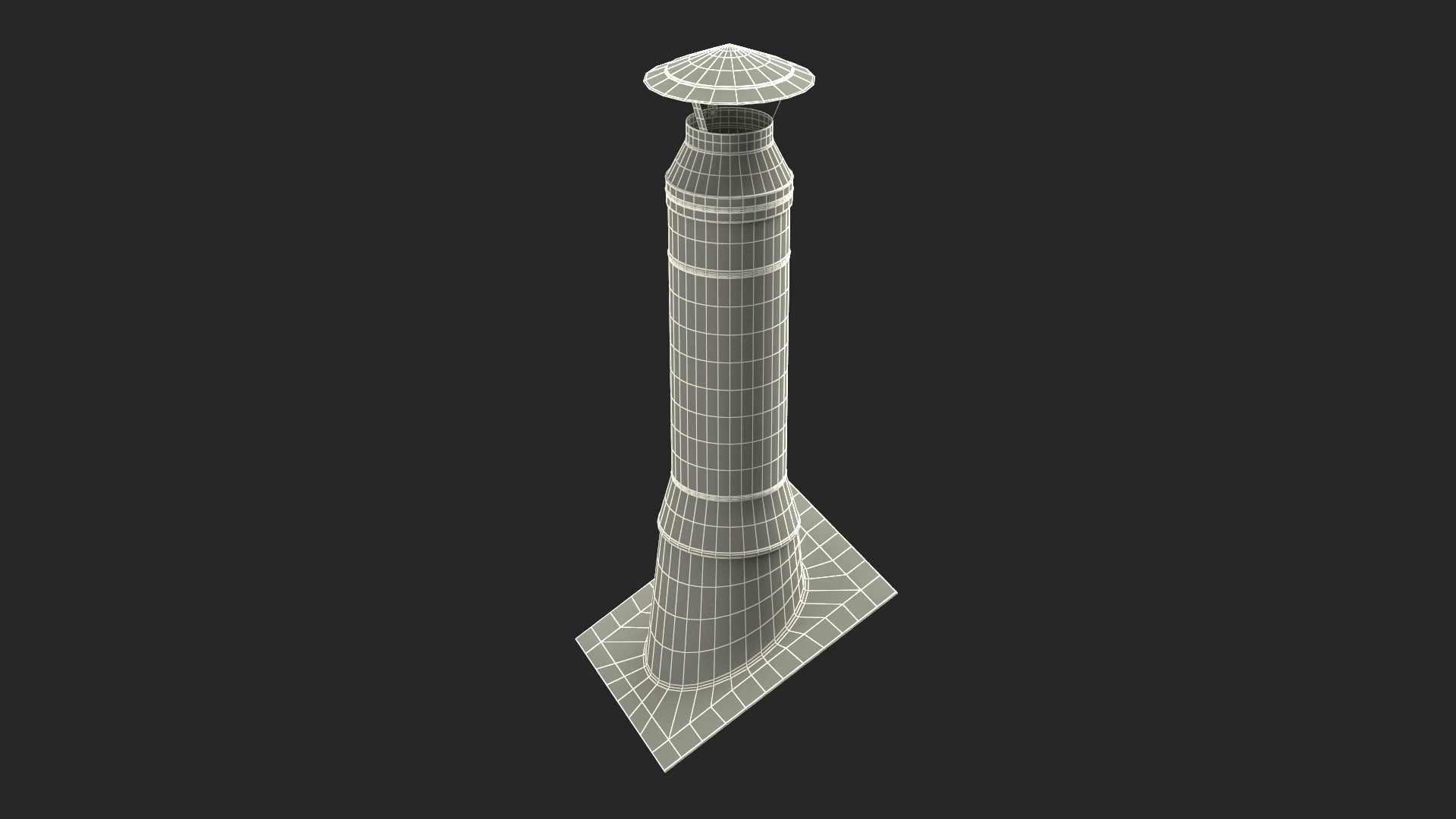 3D Stainless Steel Chimney Corner Base Model - TurboSquid 2051115
