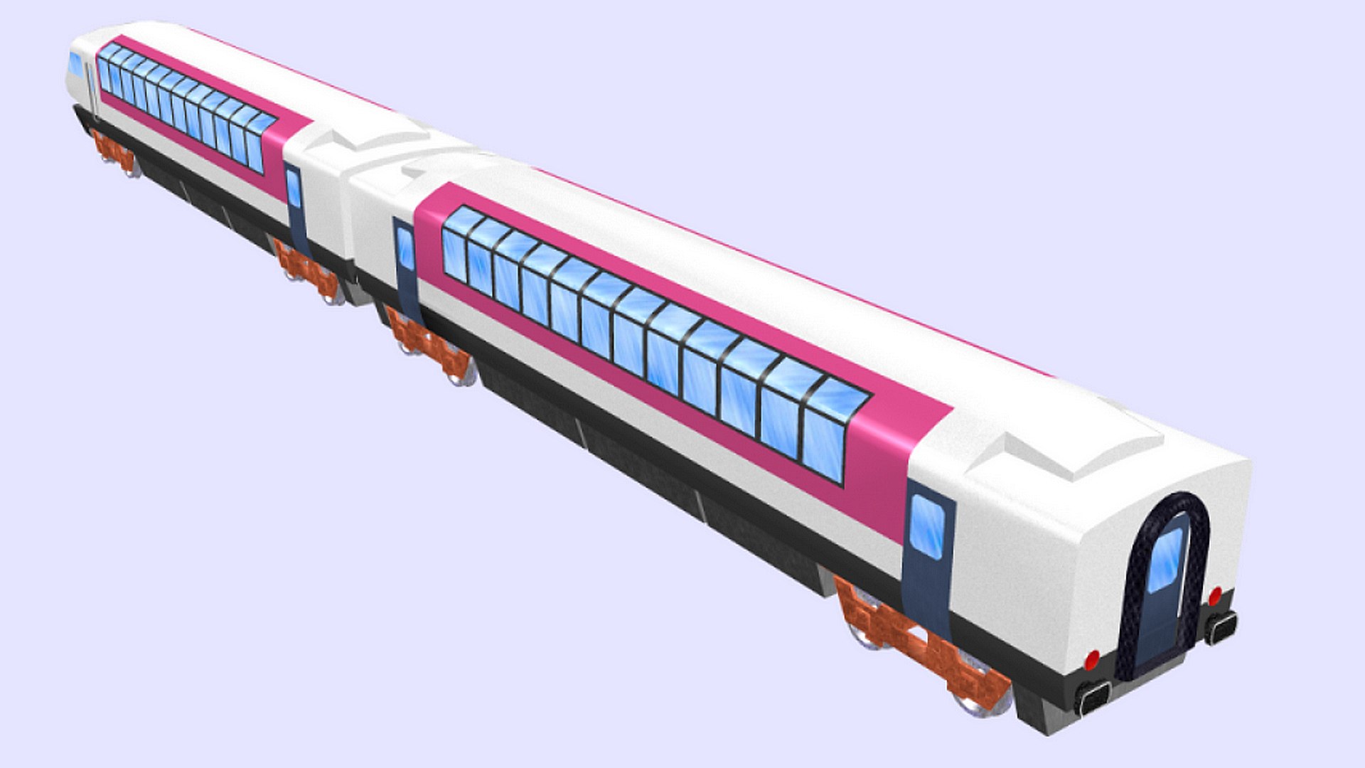 North Rainbow Express Passenger Train Model - TurboSquid 1708098