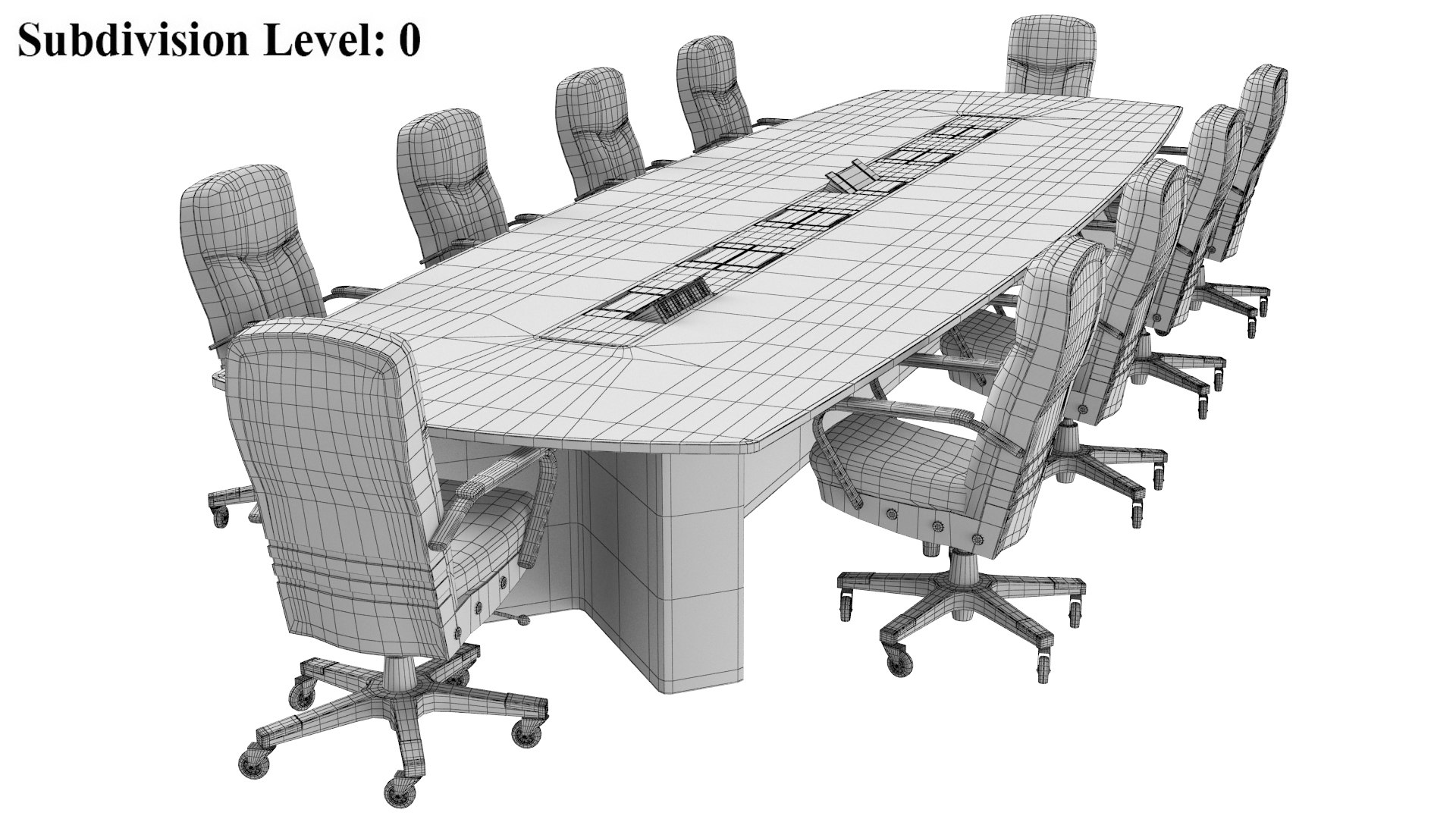 Real Meeting Table 3D Model - TurboSquid 1642183