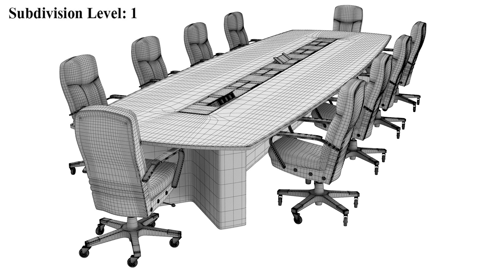 Real Meeting Table 3D Model - TurboSquid 1642183