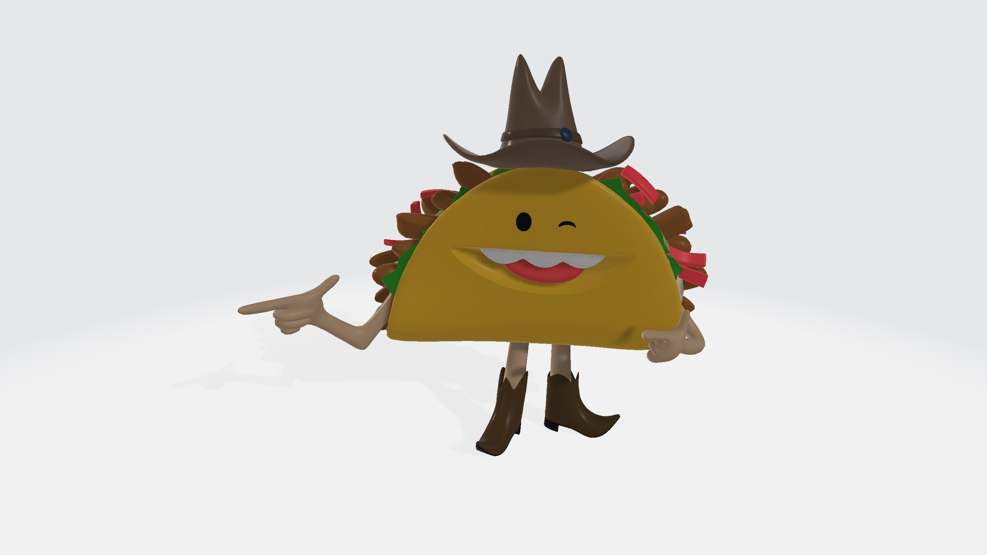 3D Winking Taco - TurboSquid 2372724