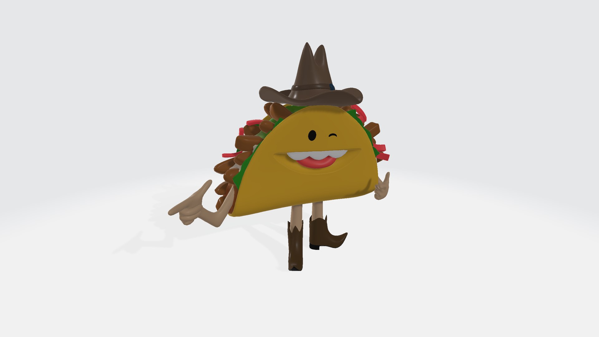 3D Winking Taco - TurboSquid 2372724