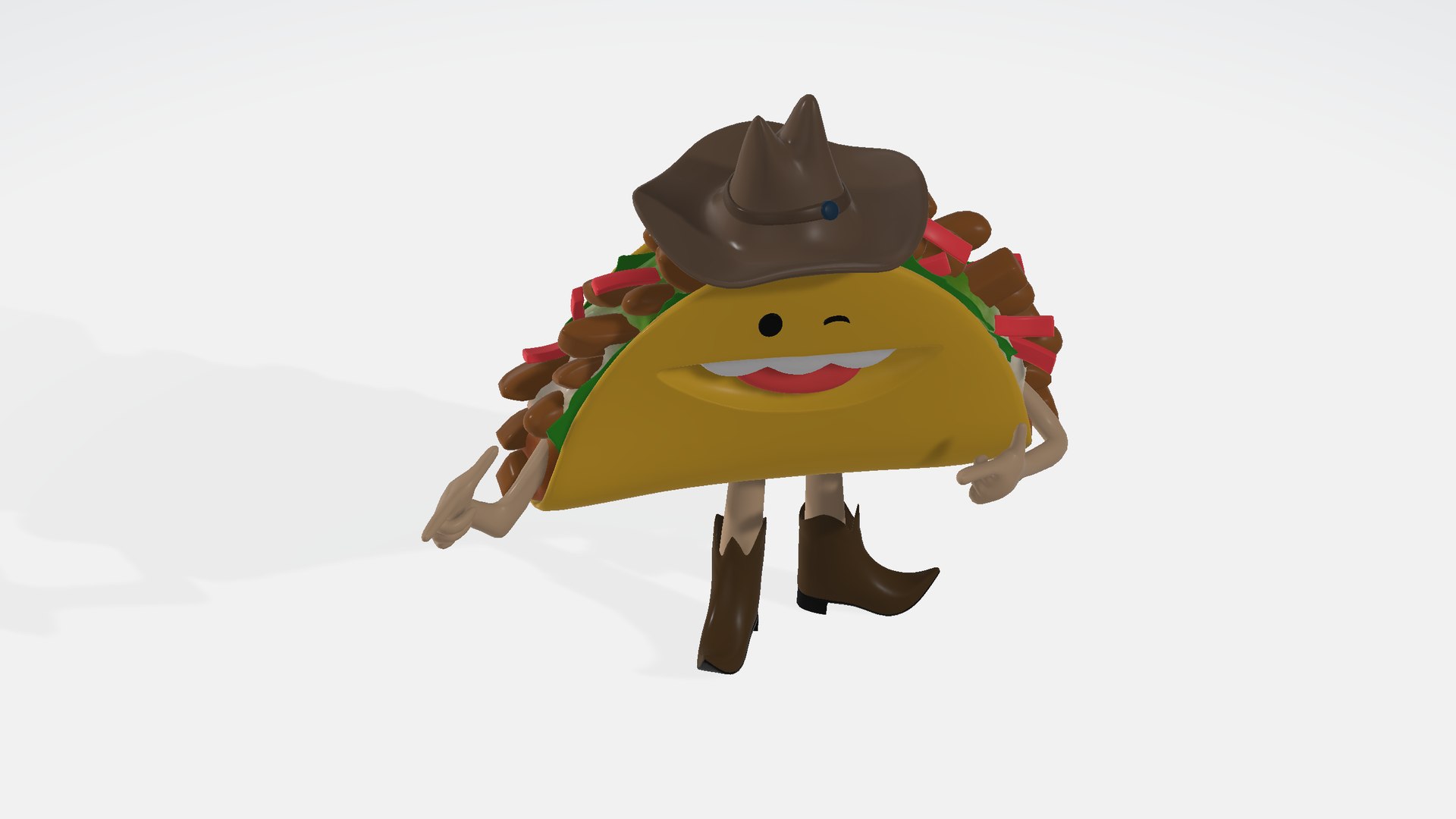 3D Winking Taco - TurboSquid 2372724