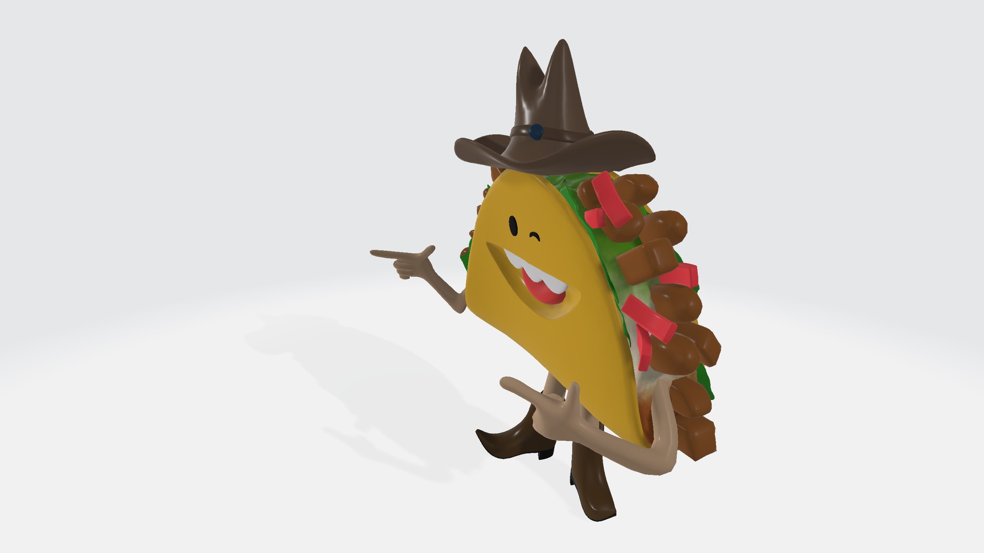 3D Winking Taco - TurboSquid 2372724