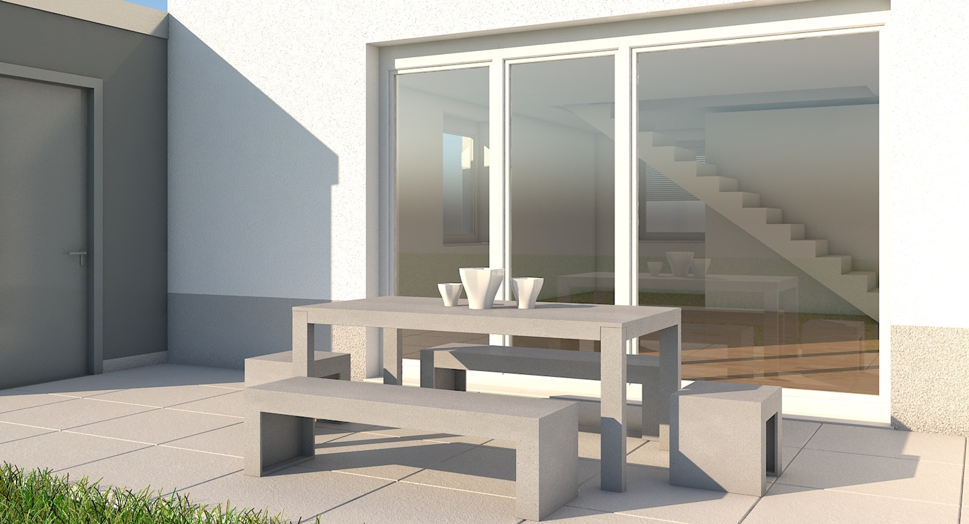 modern double house 3d model