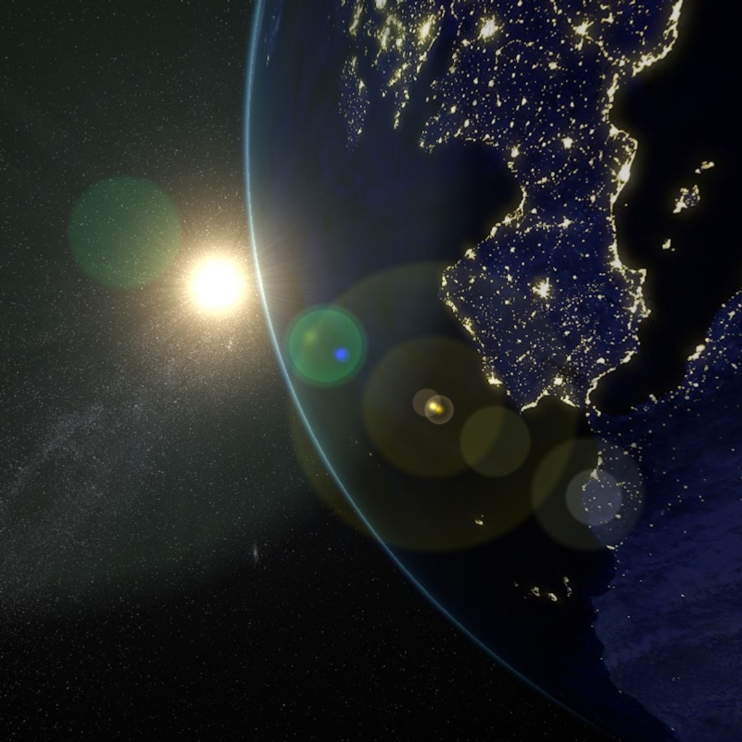 3D Earth Sun - TurboSquid 1393146