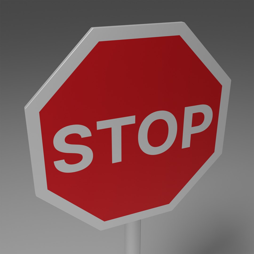 3D Model Stop Sign - TurboSquid 2205009