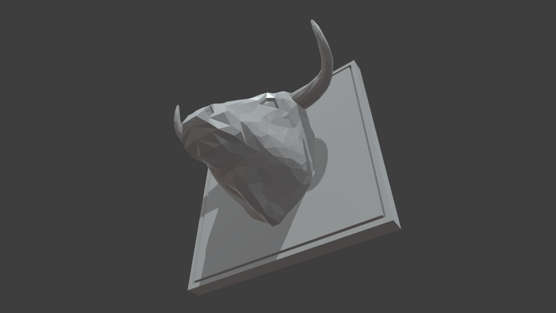 Low Poly Bull Head 3D Model - TurboSquid 2034122