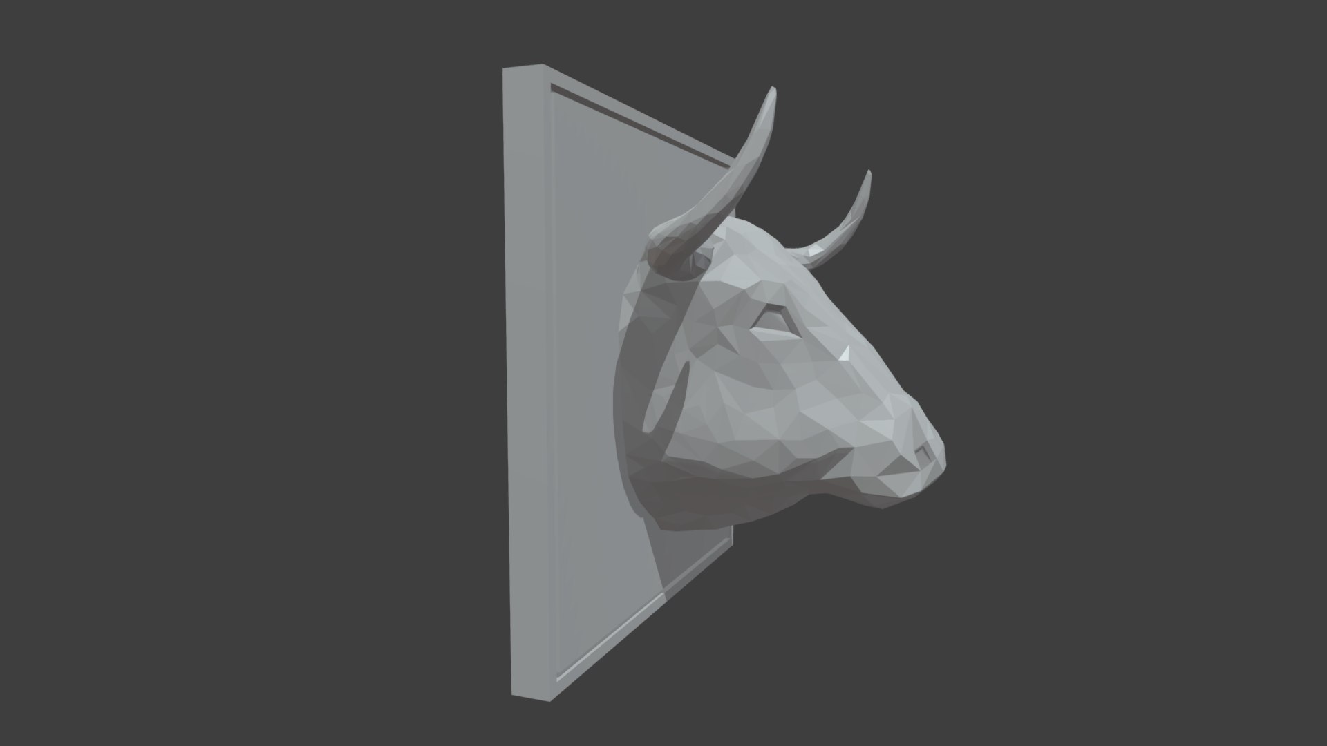 Low Poly Bull Head 3D Model - TurboSquid 2034122