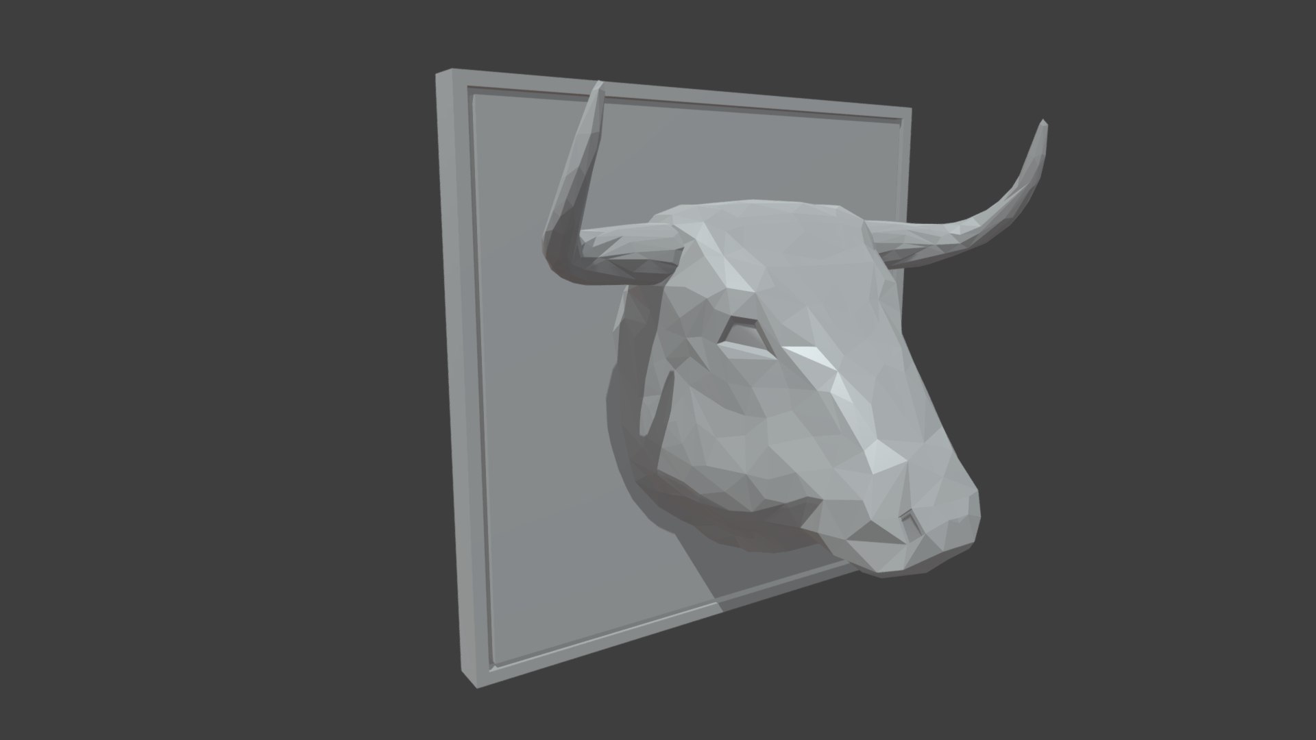 Low Poly Bull Head 3D Model - TurboSquid 2034122