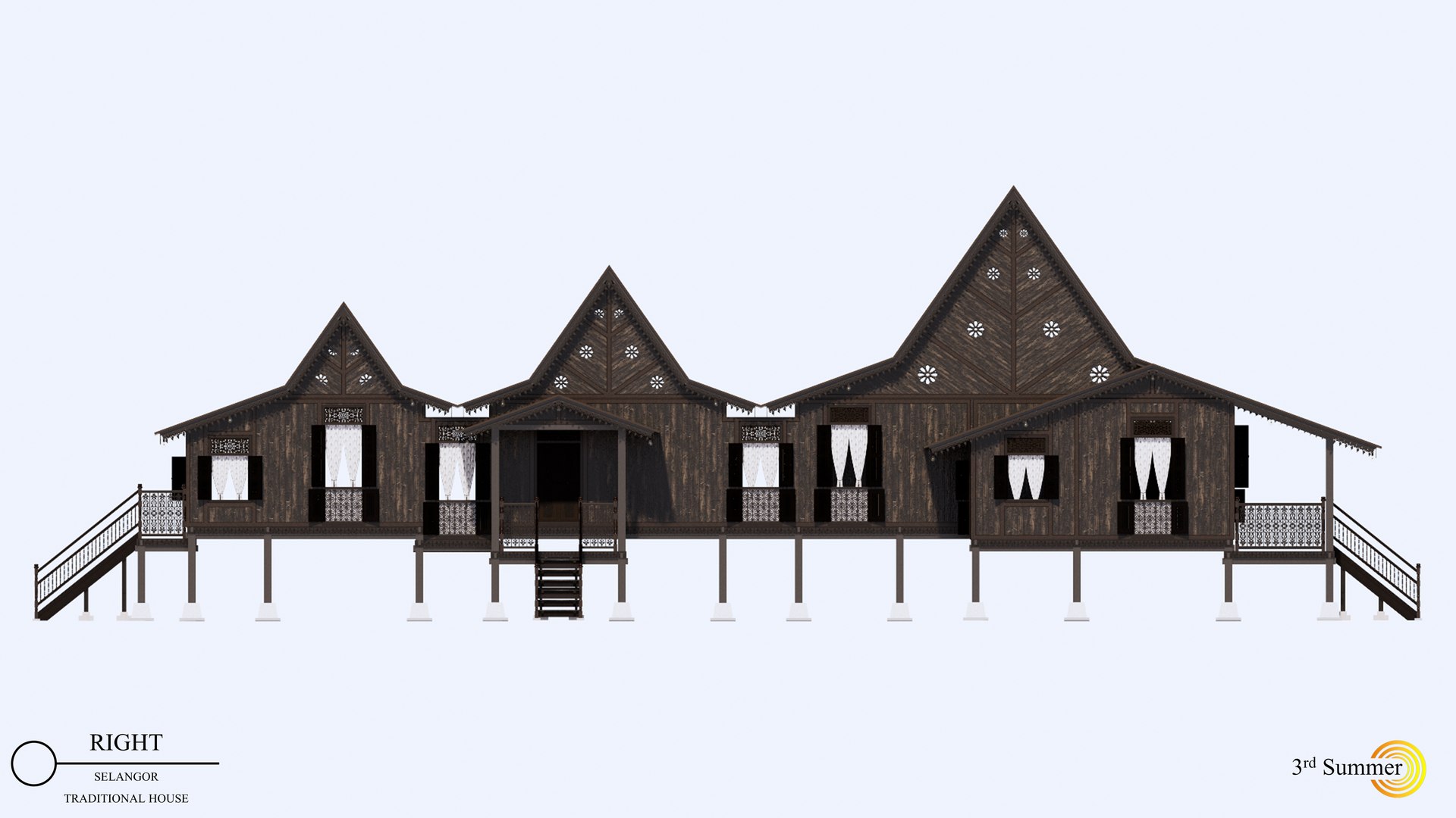 3D Selangor Traditional House Of Malaysia Model - TurboSquid 2370493