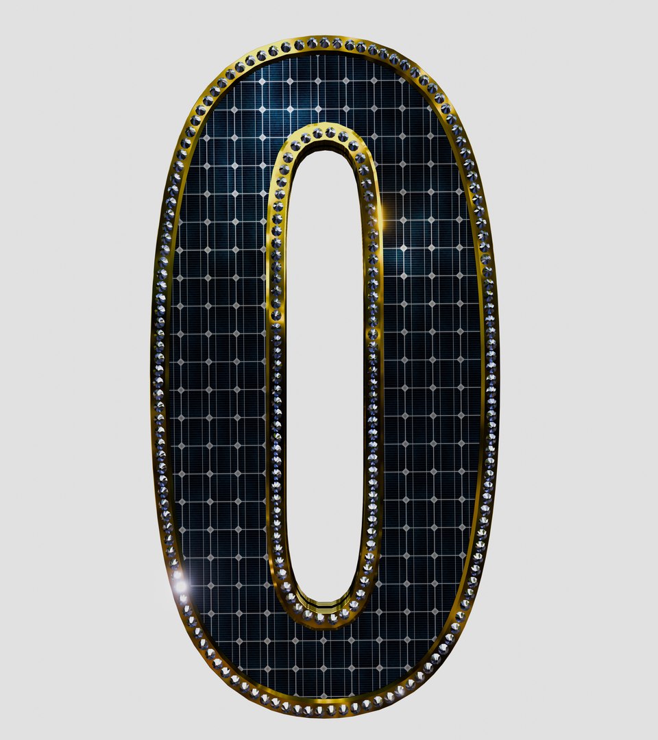 Solar Panel Number - 0 3D Model - TurboSquid 2242479