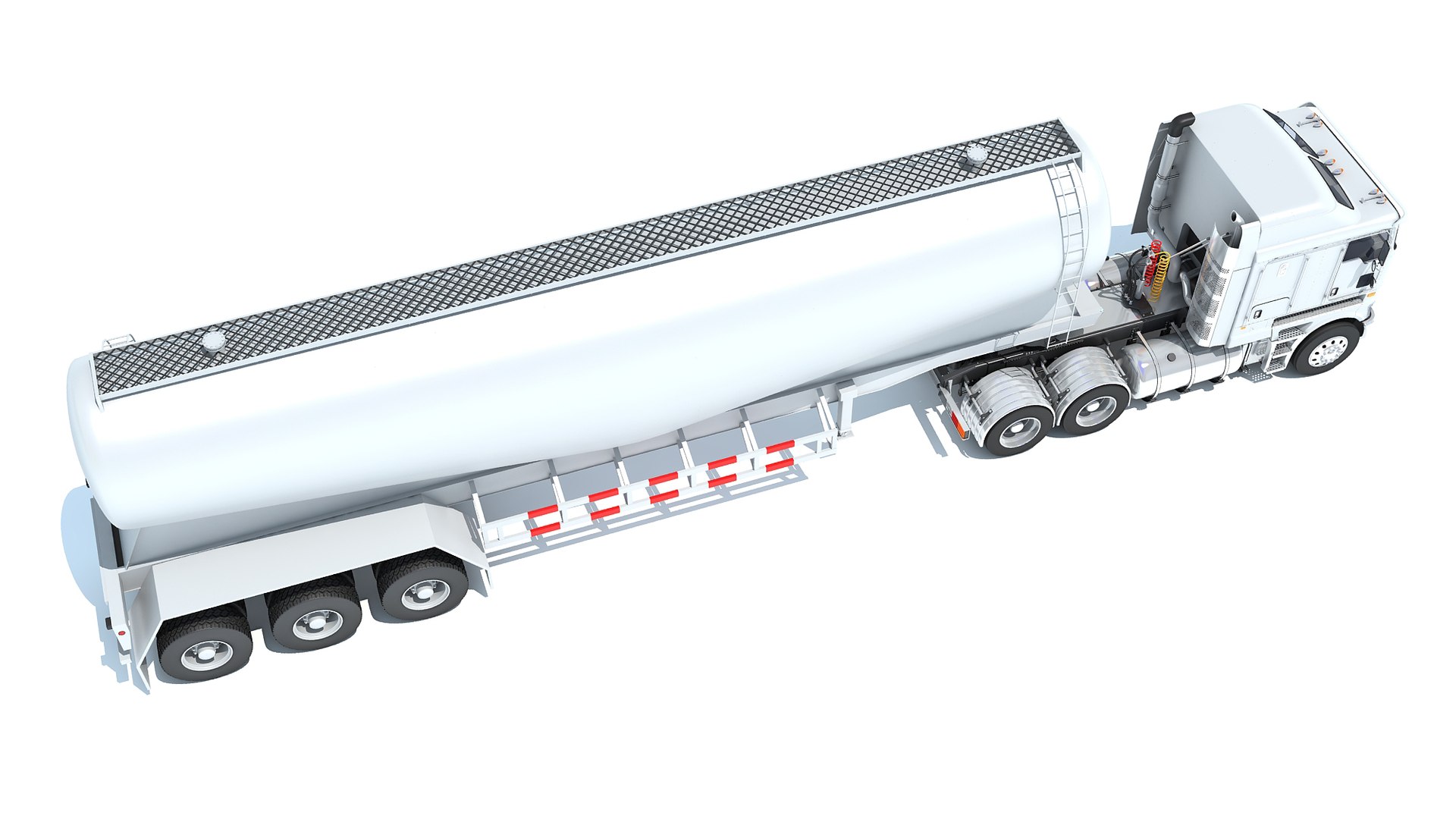 Truck with Tank Trailer 3D model - TurboSquid 2159946
