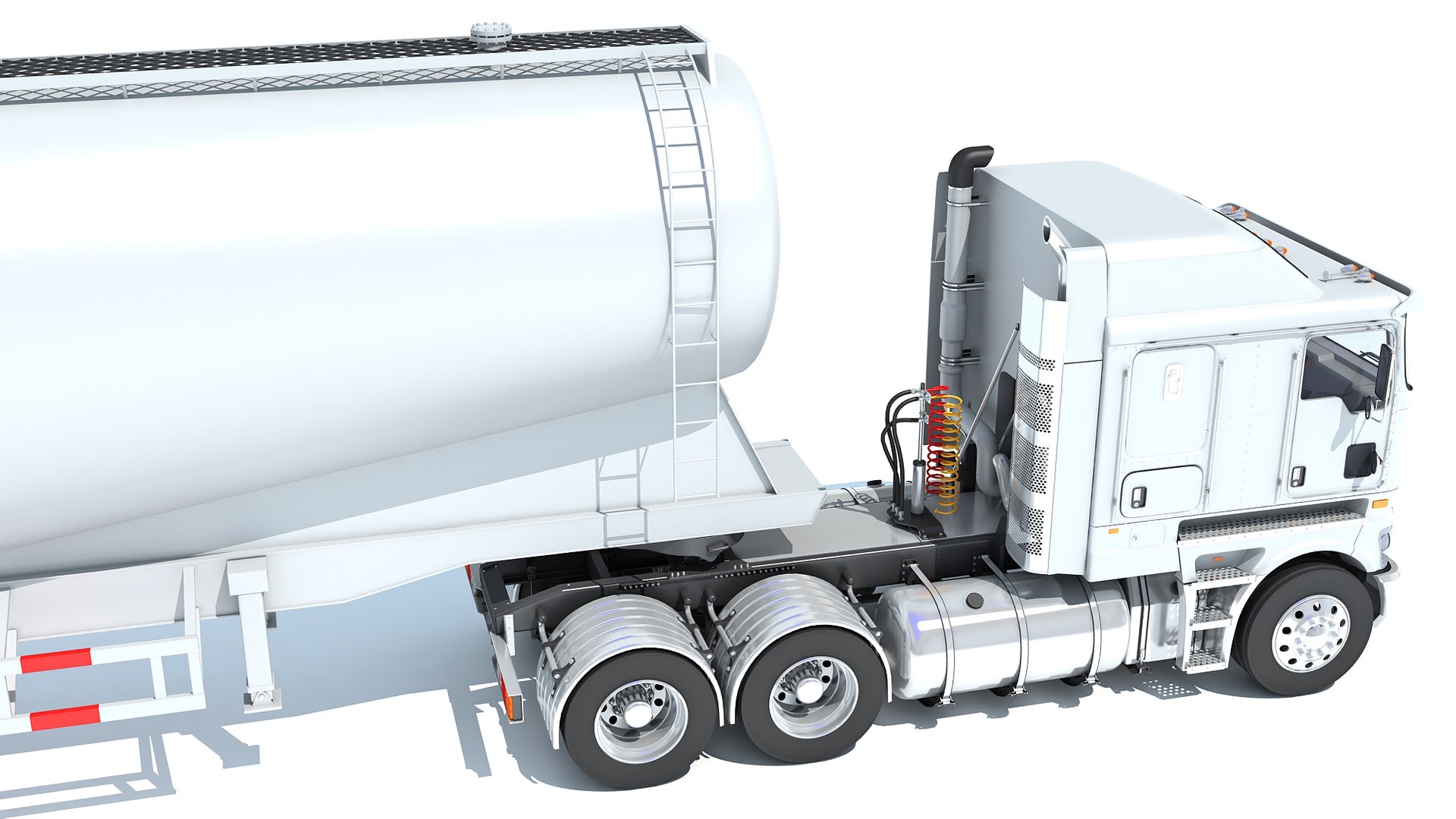 Truck with Tank Trailer 3D model - TurboSquid 2159946