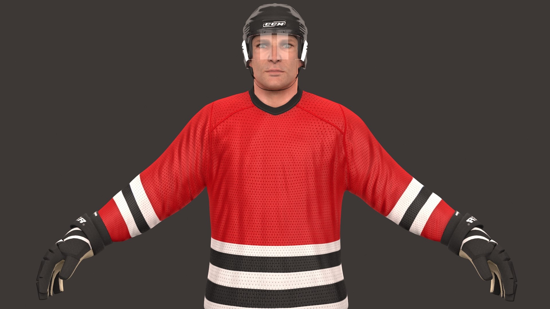 3D Rigged Pbr Hockey Player Model - TurboSquid 1569704