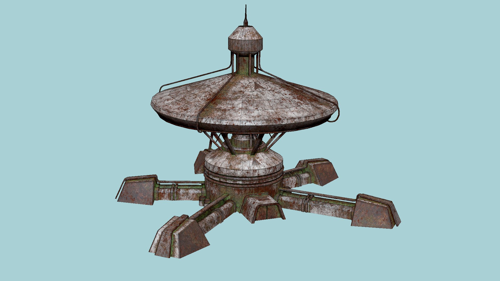 3D Model SciFi Facility C10 Abandoned - Sci Fi Exterior Design ...