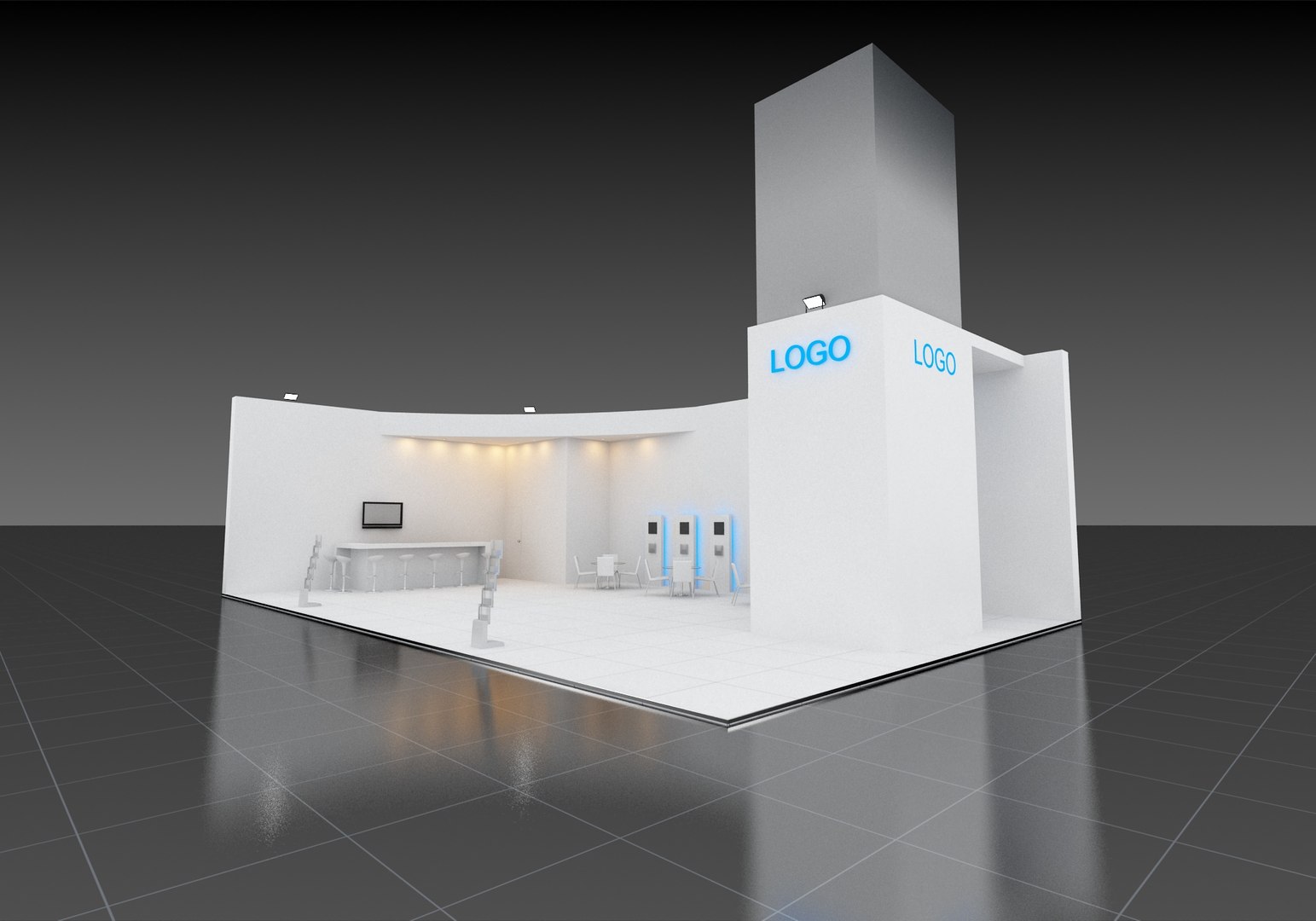 3D Exhibition Stand Model - TurboSquid 2025044