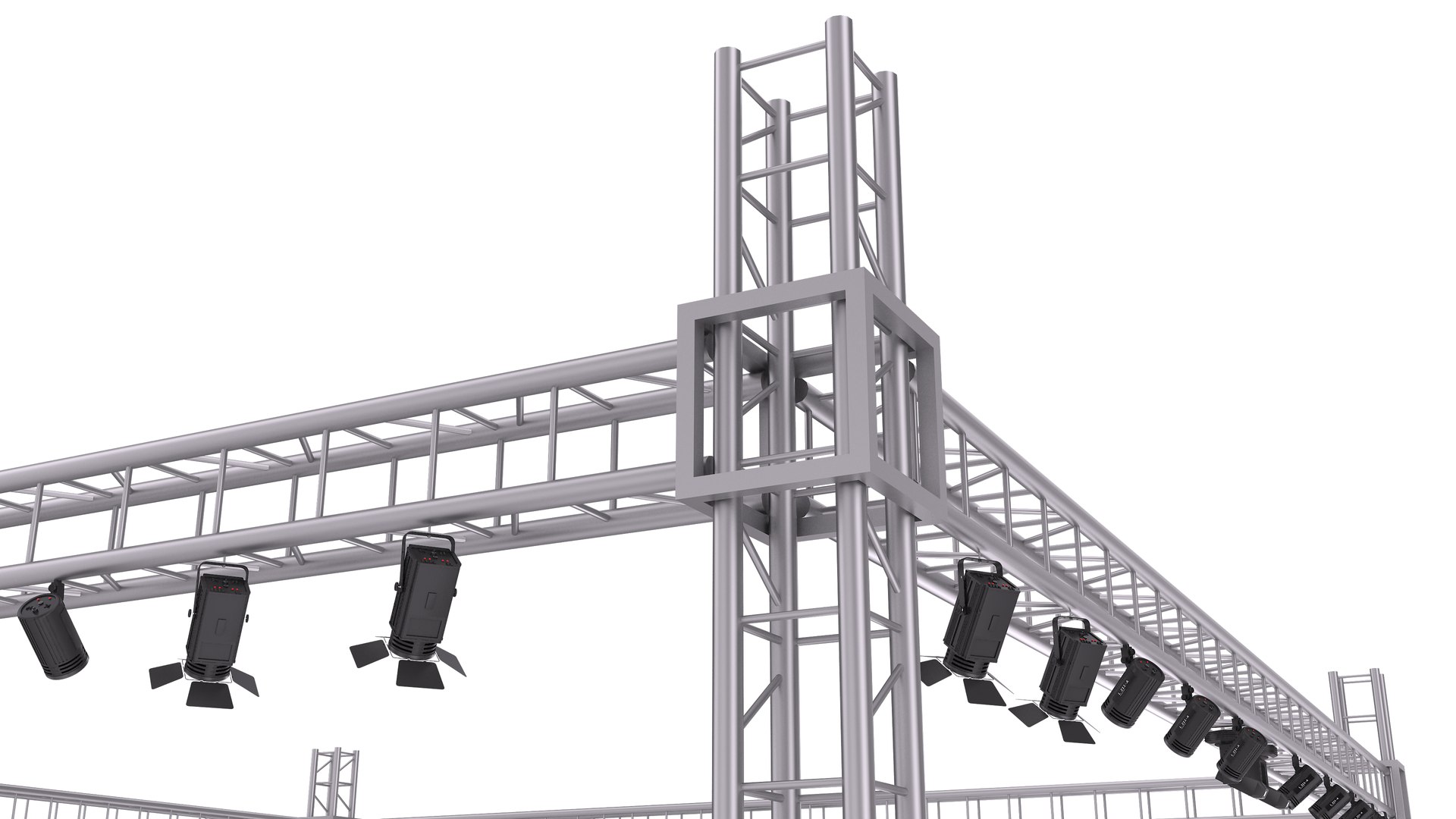 3D Model Stage Truss With Lights - TurboSquid 1931548