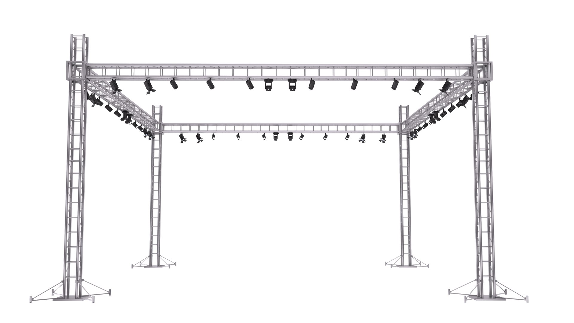 3D Model Stage Truss With Lights - TurboSquid 1931548
