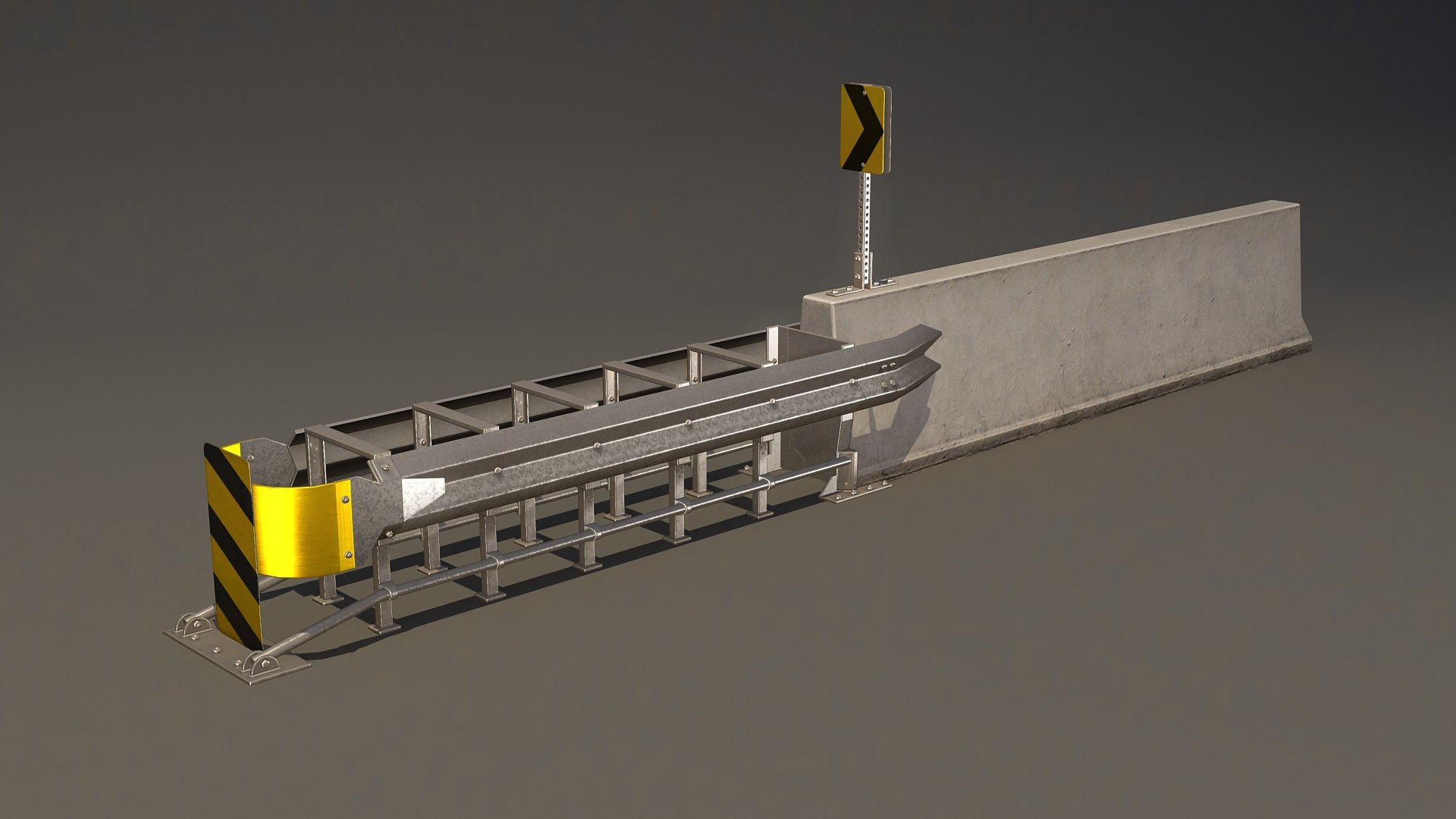 Highway Crash Cushion 2A 3D - TurboSquid 1763608