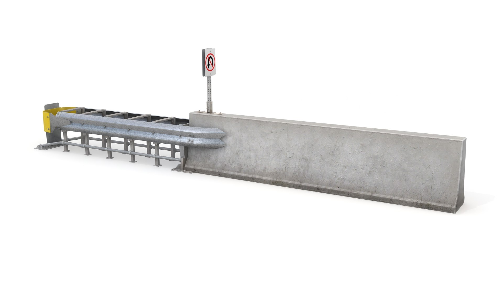 Highway Crash Cushion 2A 3D - TurboSquid 1763608