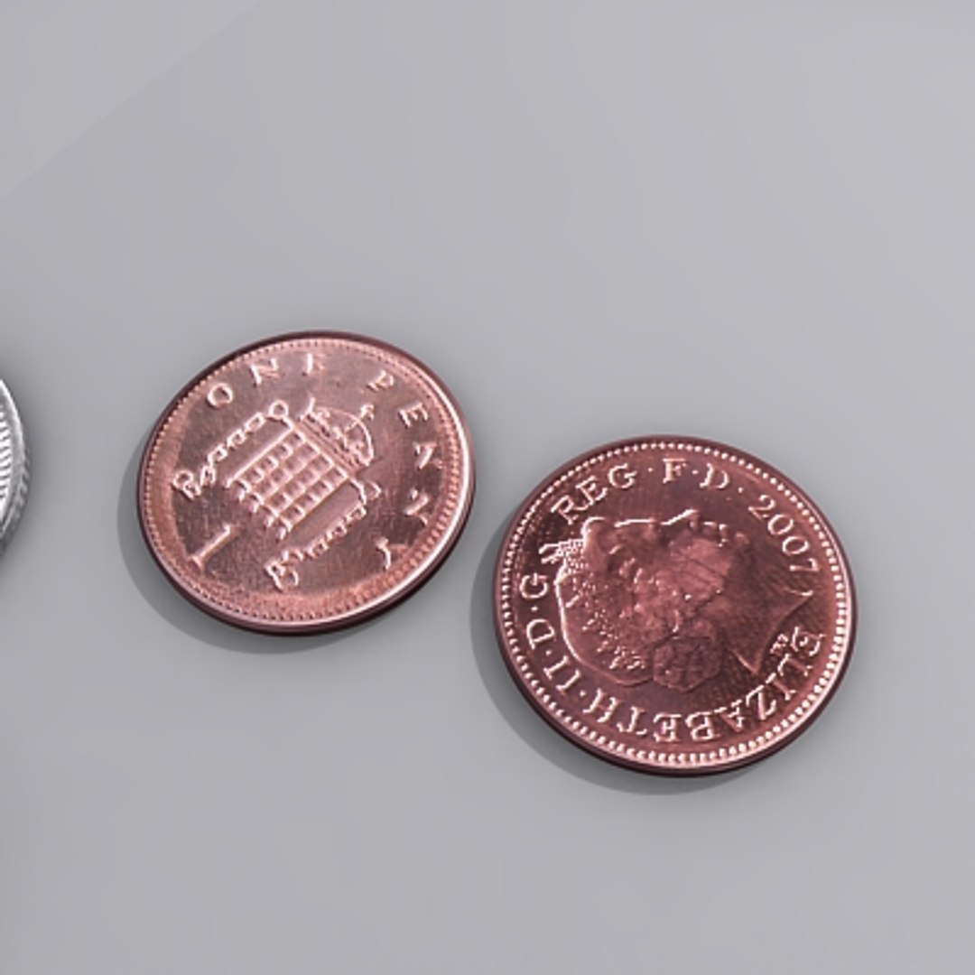 3d model british coin