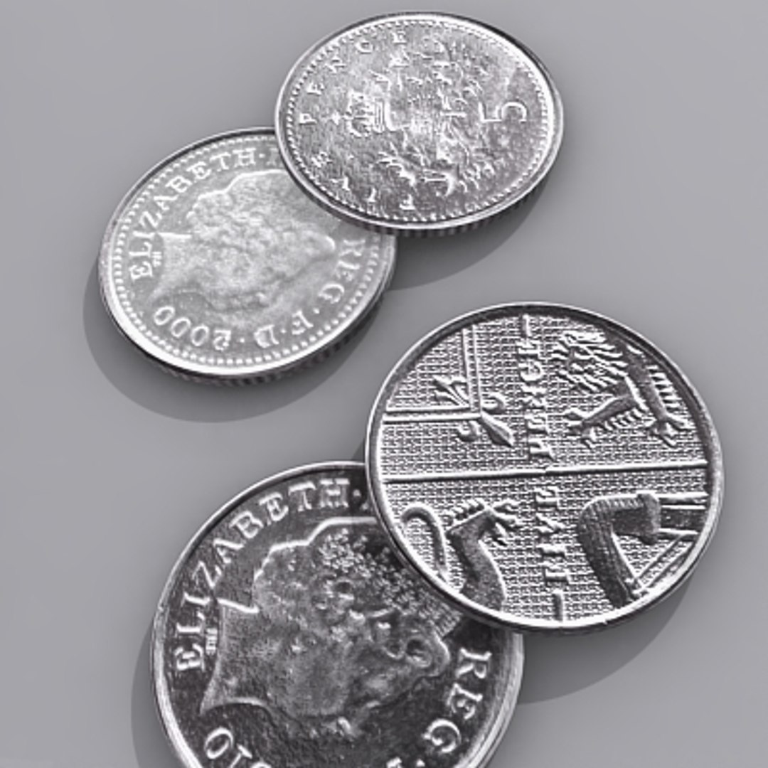 3d model british coin