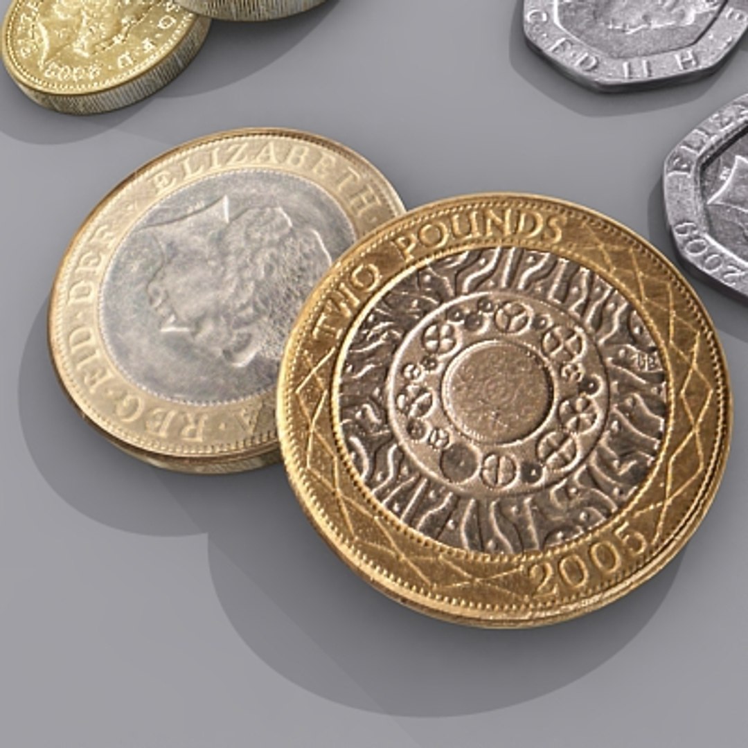 3d model british coin